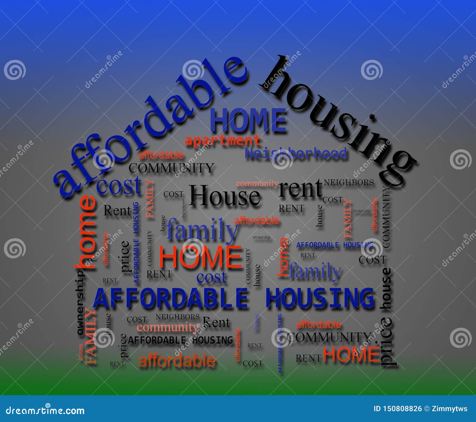 Affordable Housing Wordcloud Concept Stock Photo - Image of cloud ...