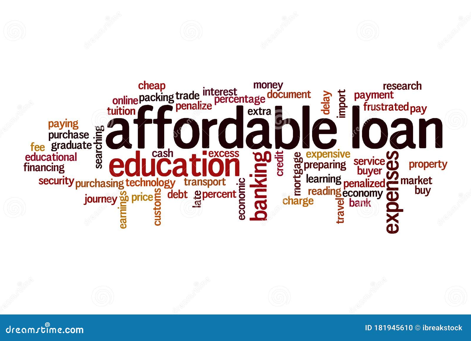 Affordable Loan Word Cloud Concept Stock Illustration - Illustration of ...