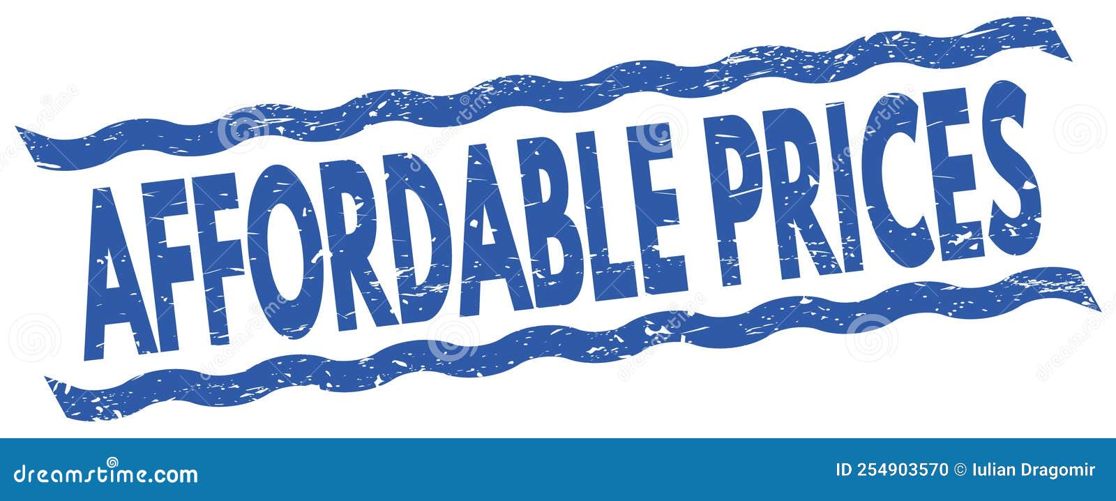 AFFORDABLE PRICES Text on Blue Lines Stamp Sign Stock Illustration ...