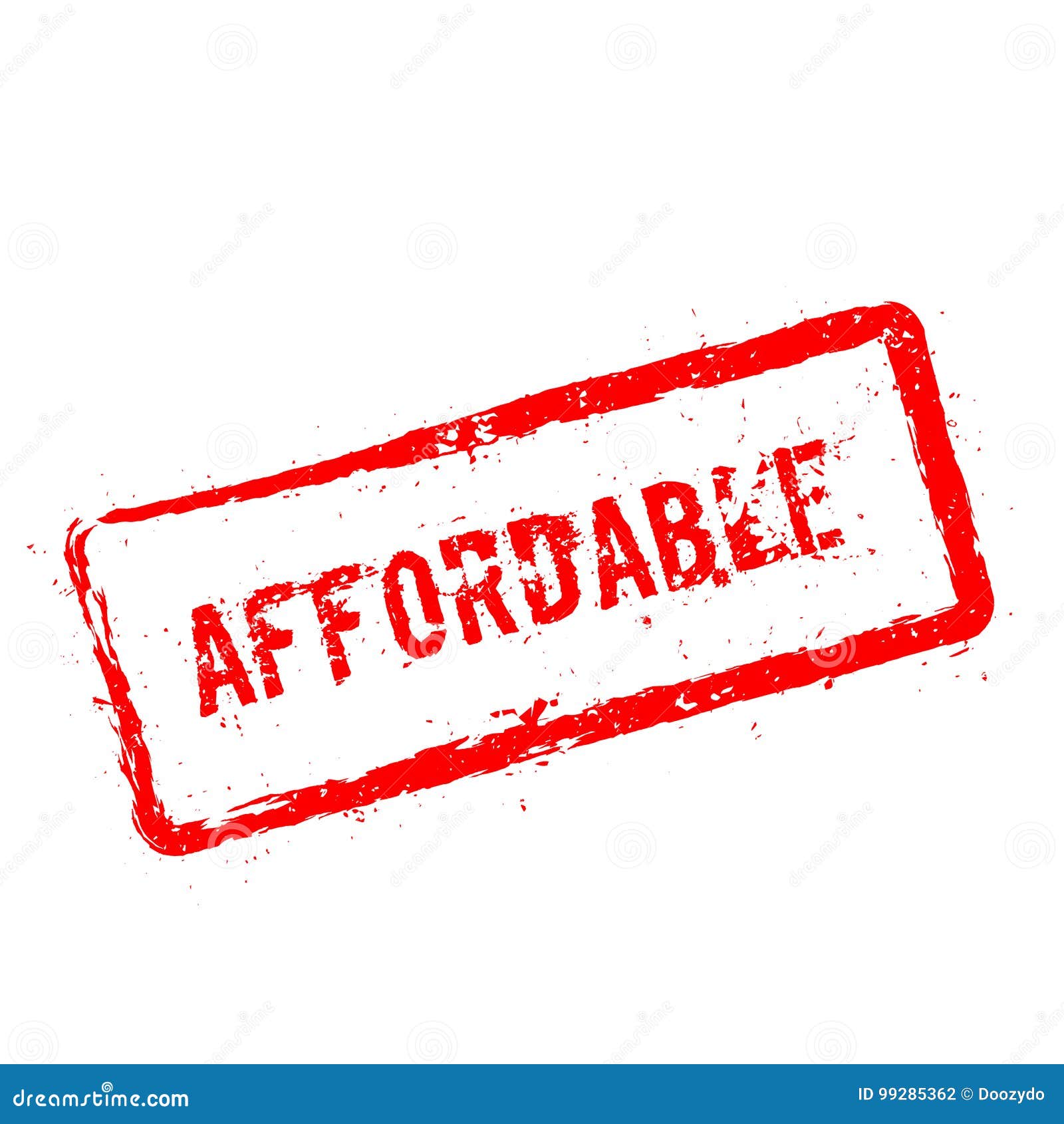 Affordable Red Rubber Stamp Isolated on White. Stock Vector ...