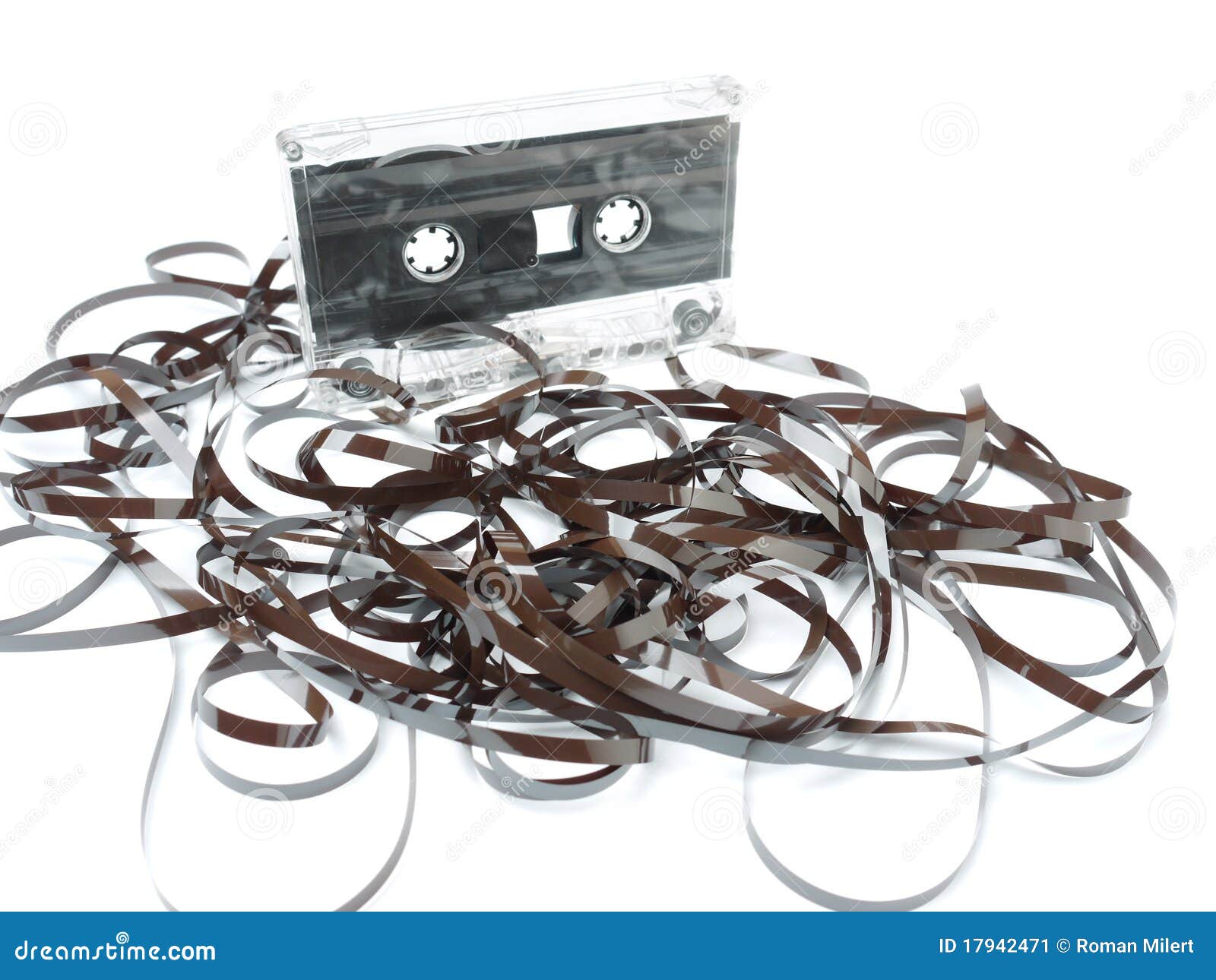 Afgewikkelde cassetteband stock afbeelding. Image of geluid - 17942471
