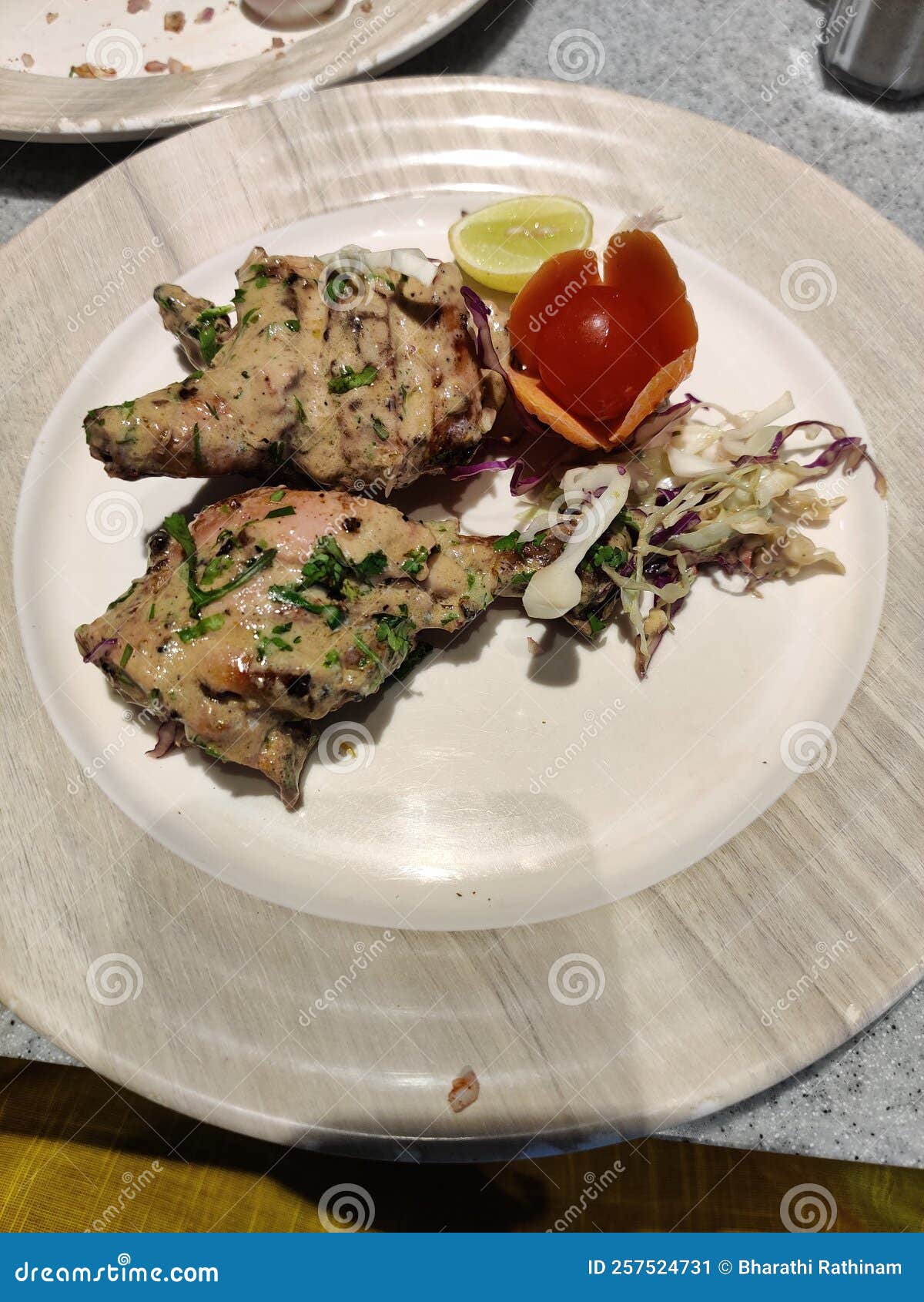 Afghani chicken kabab stock image. Image of kabab, salad - 257524731