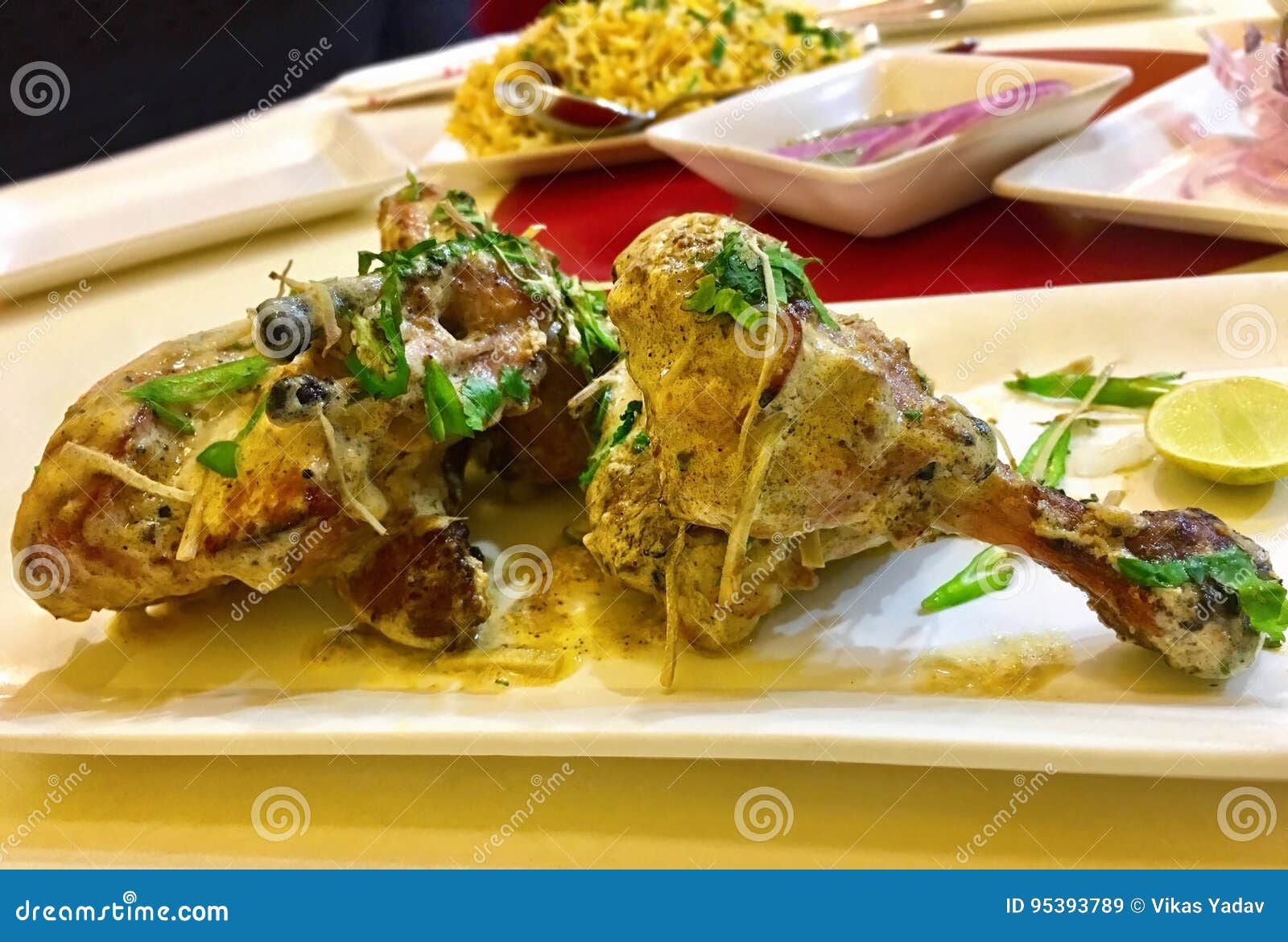 Afghani Chicken In Green Masala Curry Or Hariyali Tikka Chicken Hara ...