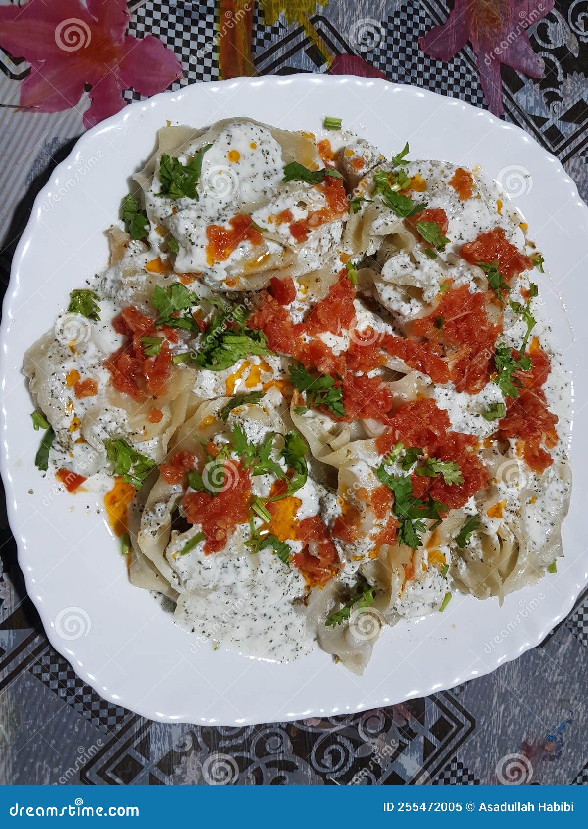 Afghani Spacial Food Named Mantoo Stock Image - Image of food ...