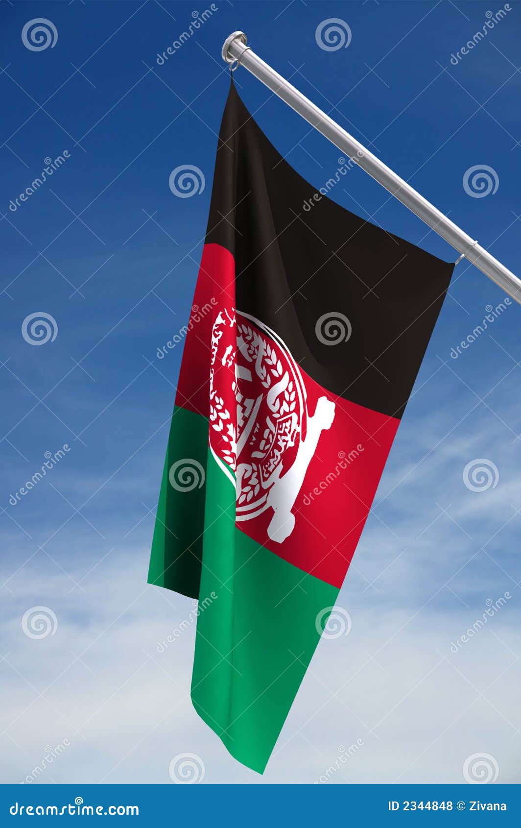 Afghanistan Flag stock illustration. Illustration of state - 2344848