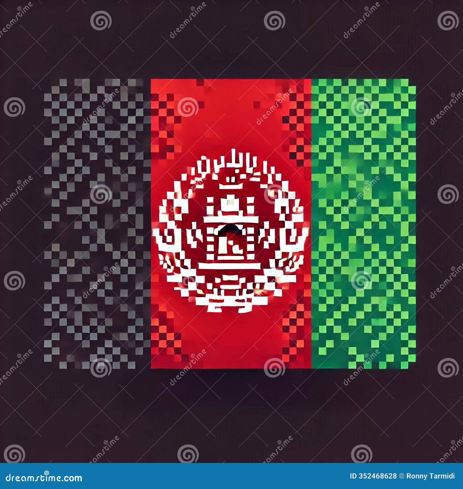 Afghanistan Flag Design, Pixel Art Stock Photography | CartoonDealer ...