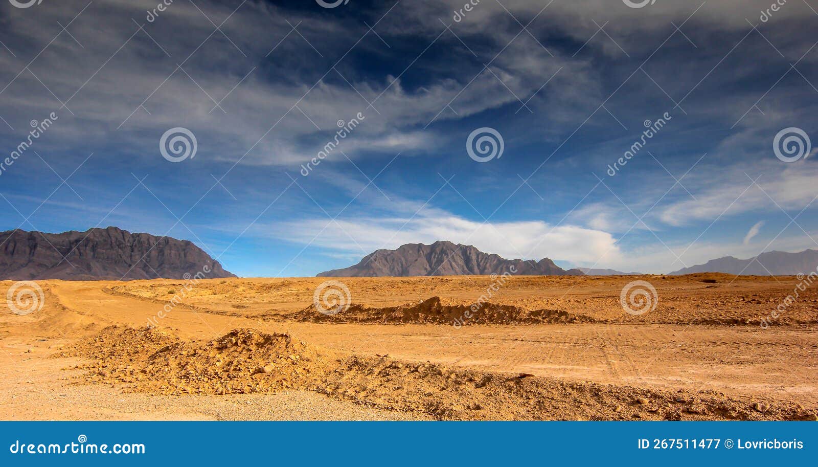 Afghanistan Landscape, Desert Plain Against the Backdrop of Mountains ...