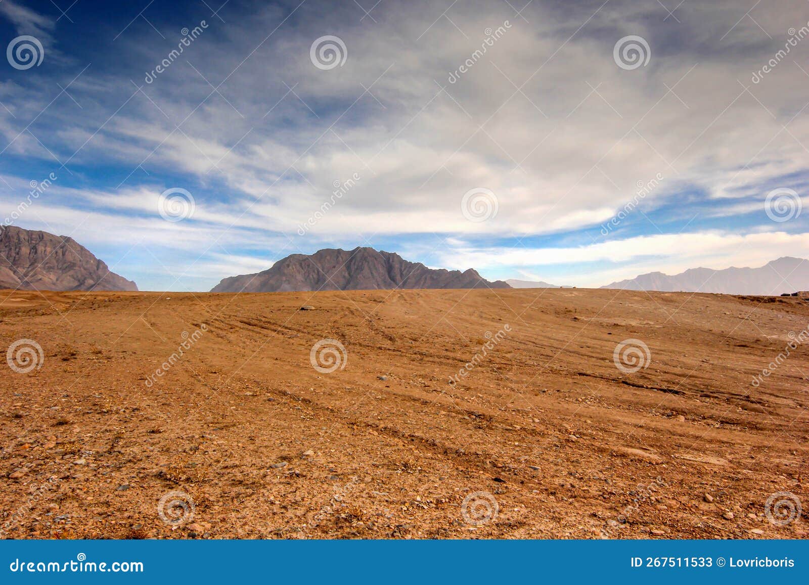 Afghanistan Landscape, Desert Plain Against the Backdrop of Mountains ...