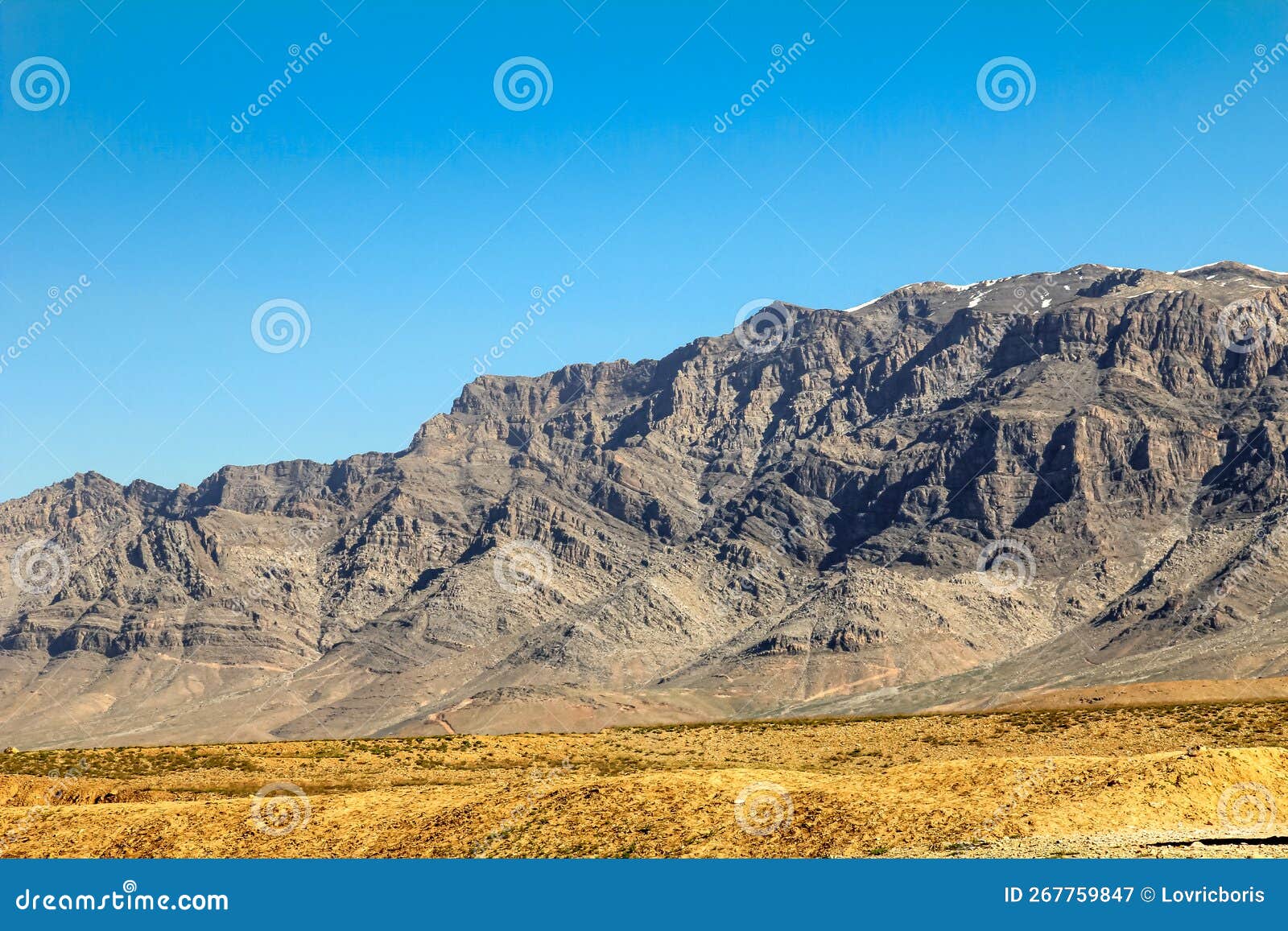 Afghanistan Landscape, Desert Plain Against the Backdrop of Mountains ...