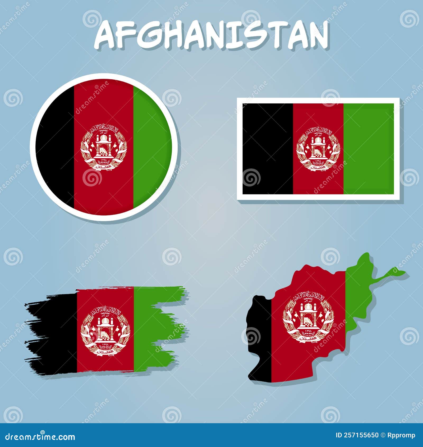 Afghanistan Map on a World Map with Flag and Map Pointer, Vector ...