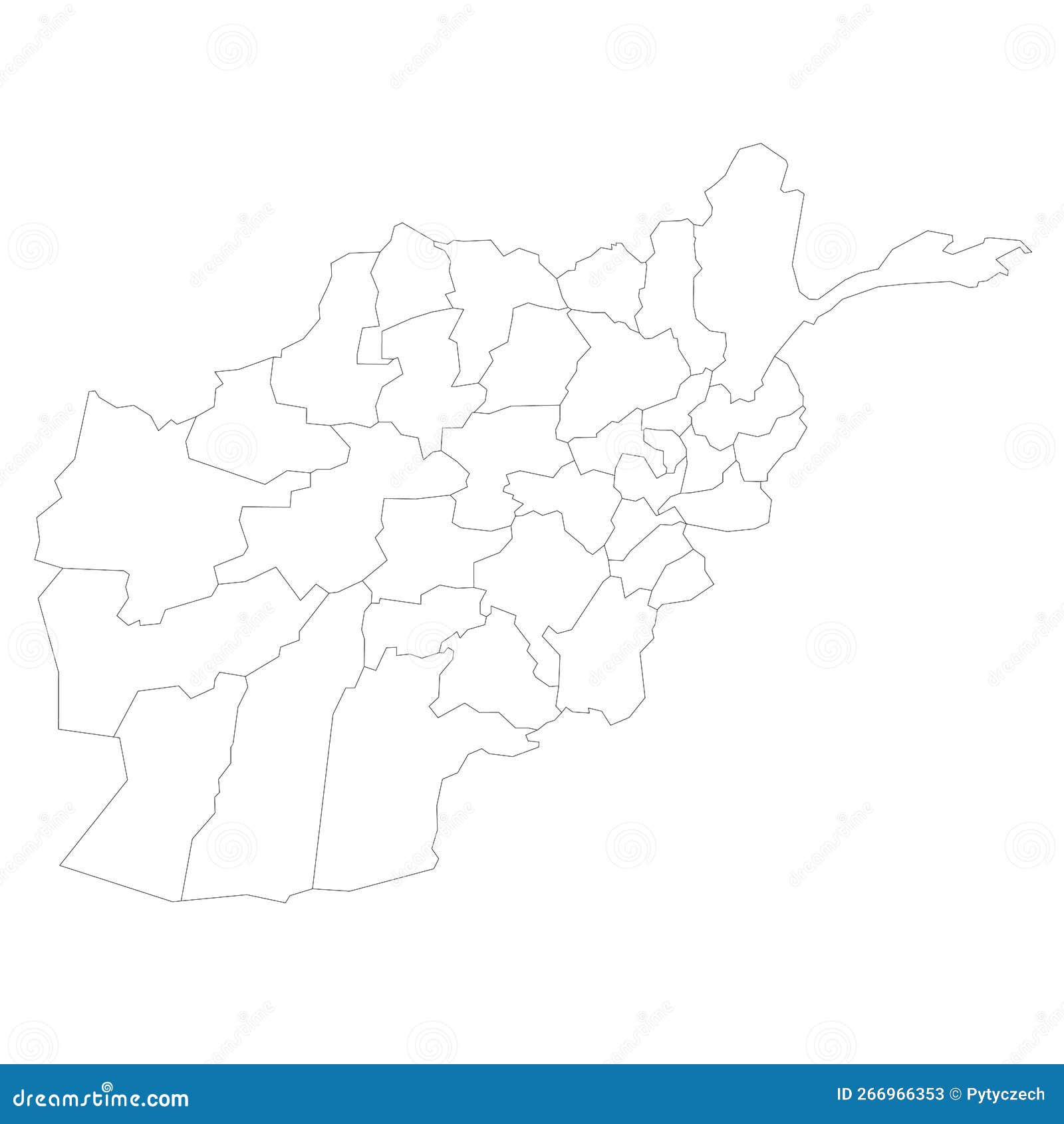 Afghanistan Political Map of Administrative Divisions Stock ...