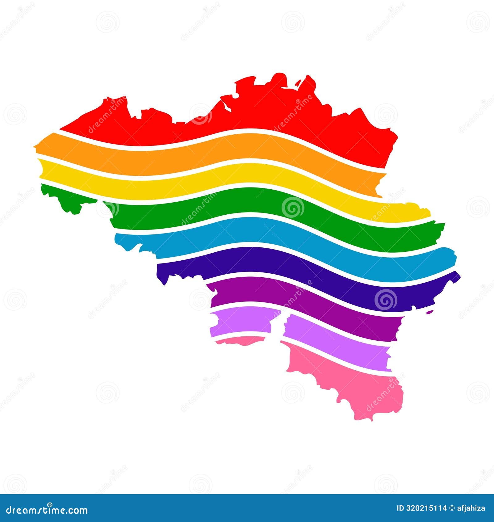 Belgium Swoosh Silhouette Rainbow Map Stock Vector - Illustration of contours, swoosh: 320215114