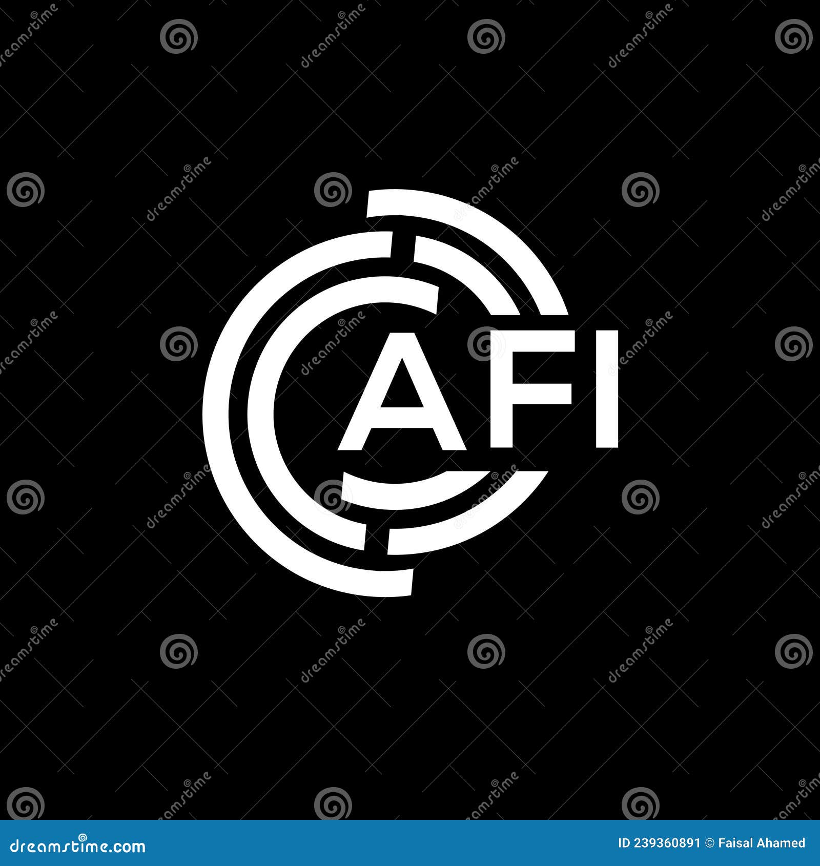 AFI Letter Logo Design on Black Background. AFI Creative Initials ...