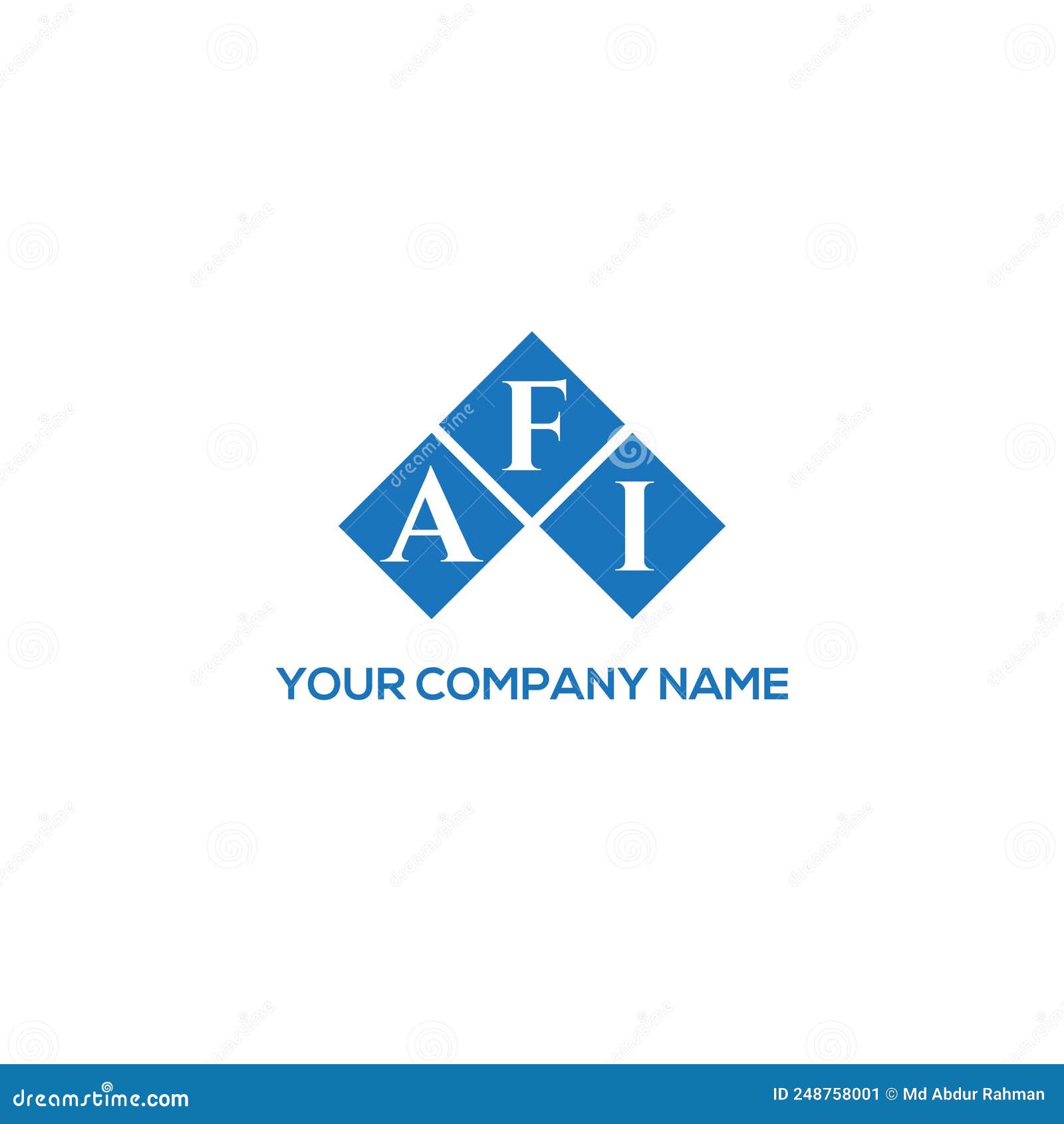 AFI Letter Logo Design on BLACK Background. AFI Creative Initials ...