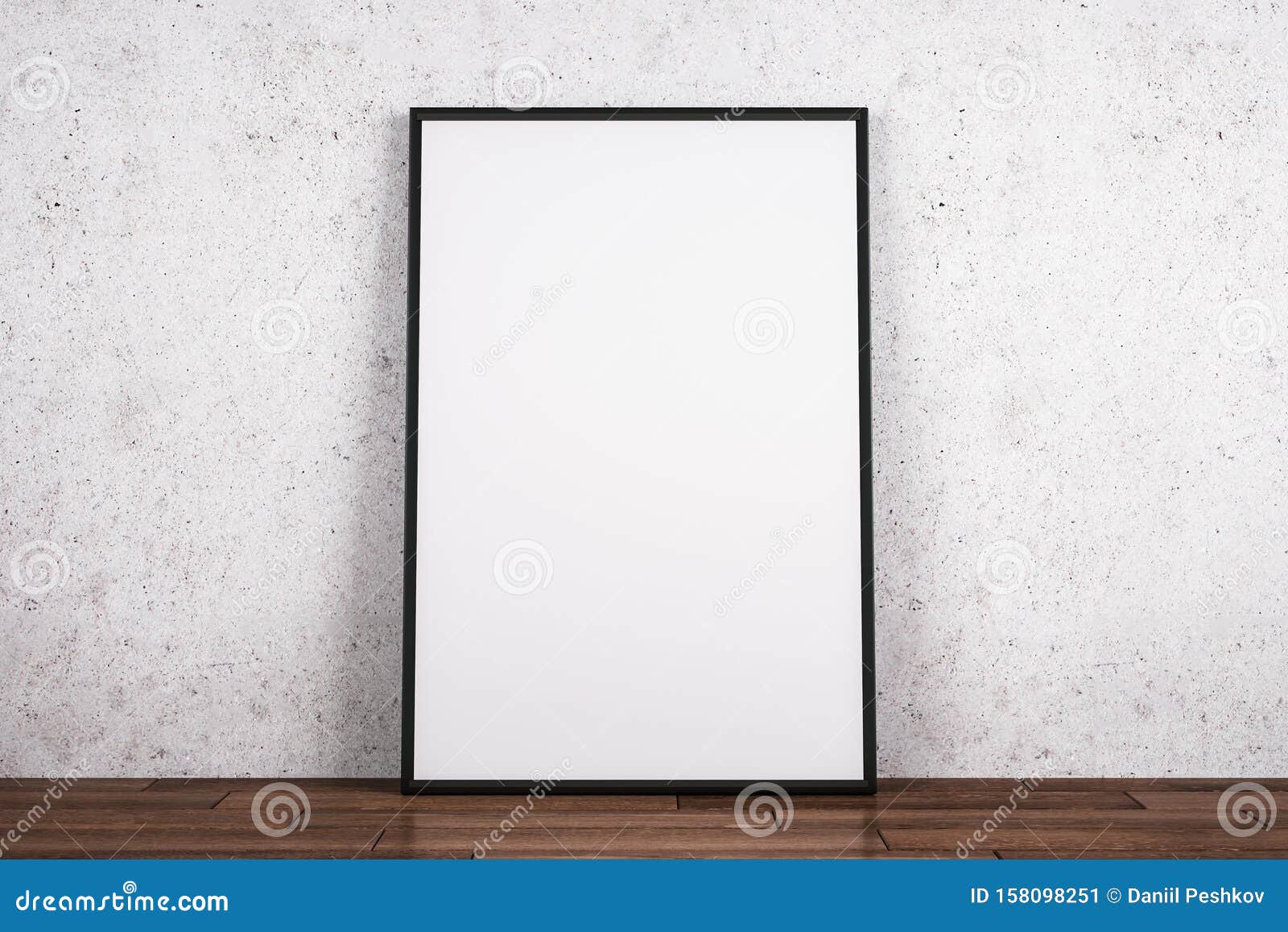 Afiche blanco en blanco stock de ilustración. Ilustración de museo - 158098251