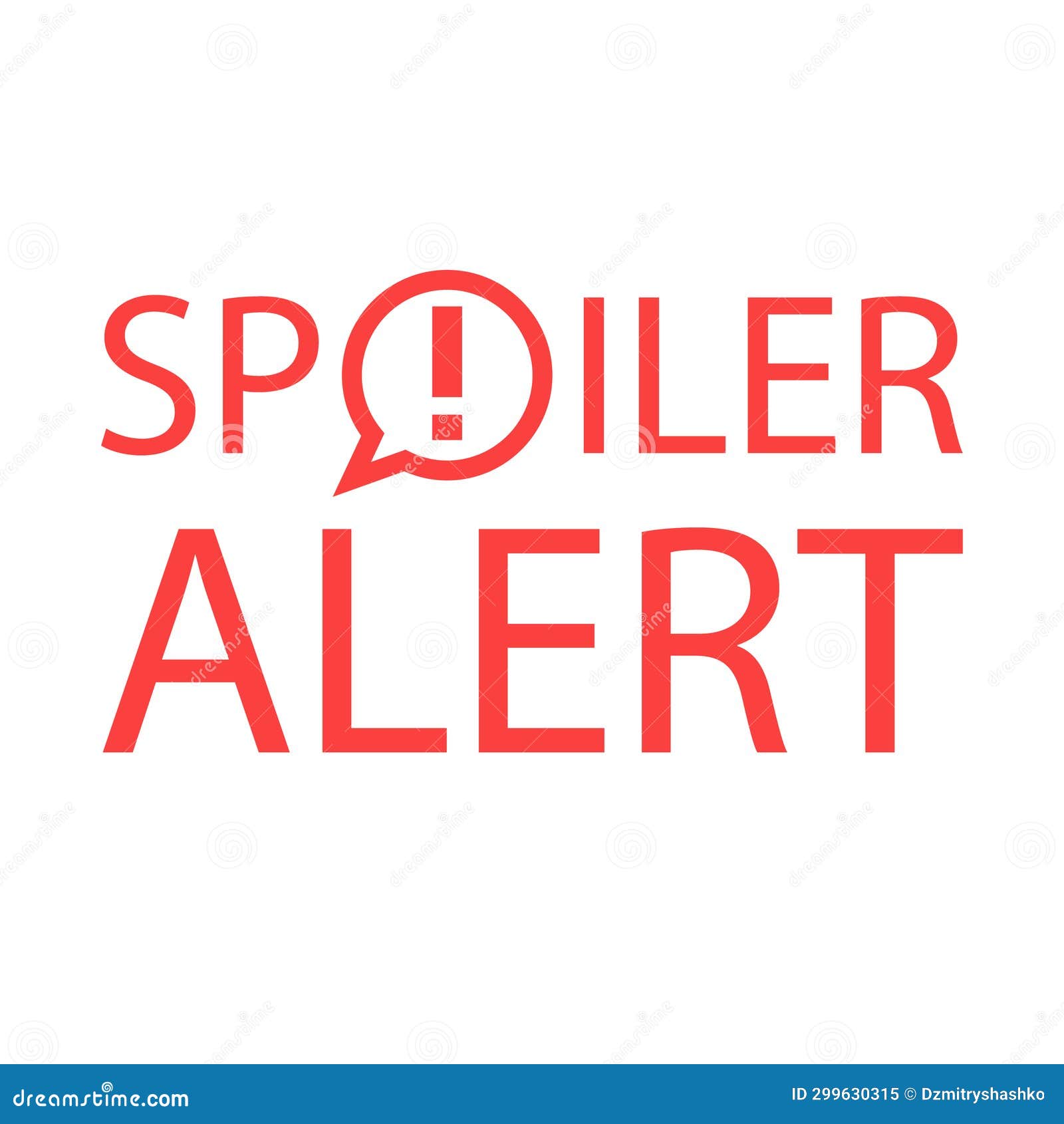 Afiche De Alerta De Spoiler. Ilustración del Vector - Ilustración de medio, alerta: 299630315