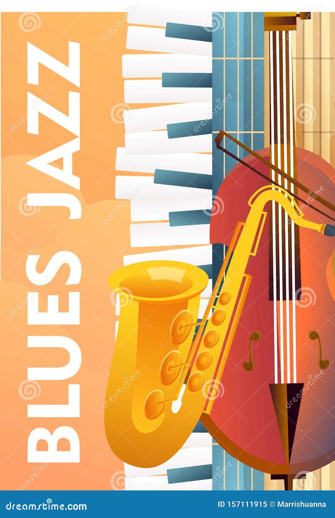Afiche musical de jazz ilustración del vector. Ilustración de folleto ...