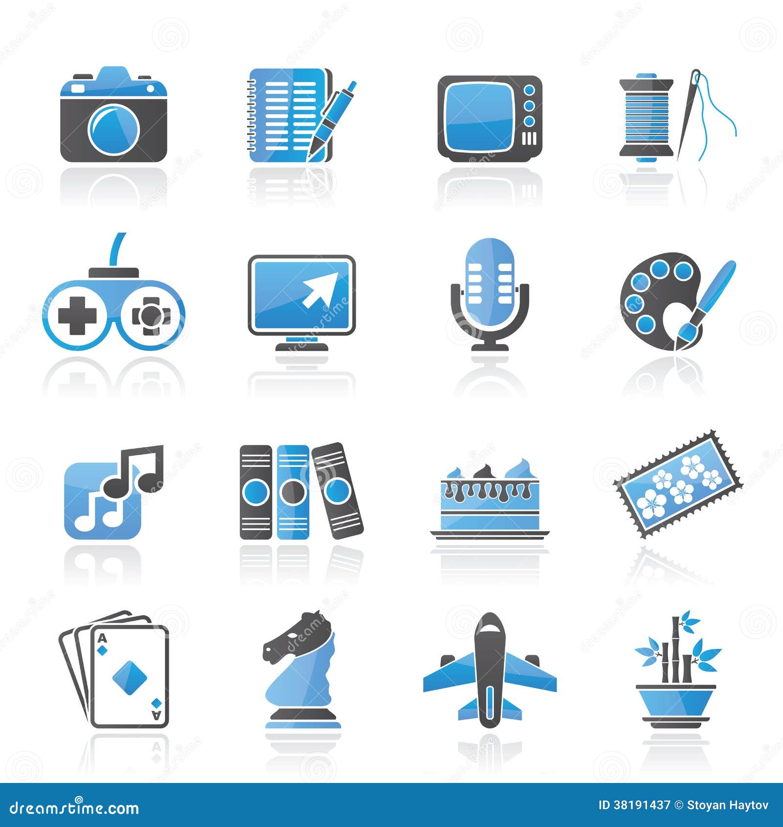 Aficiones E Iconos Del Ocio Ilustración del Vector - Ilustración de ...