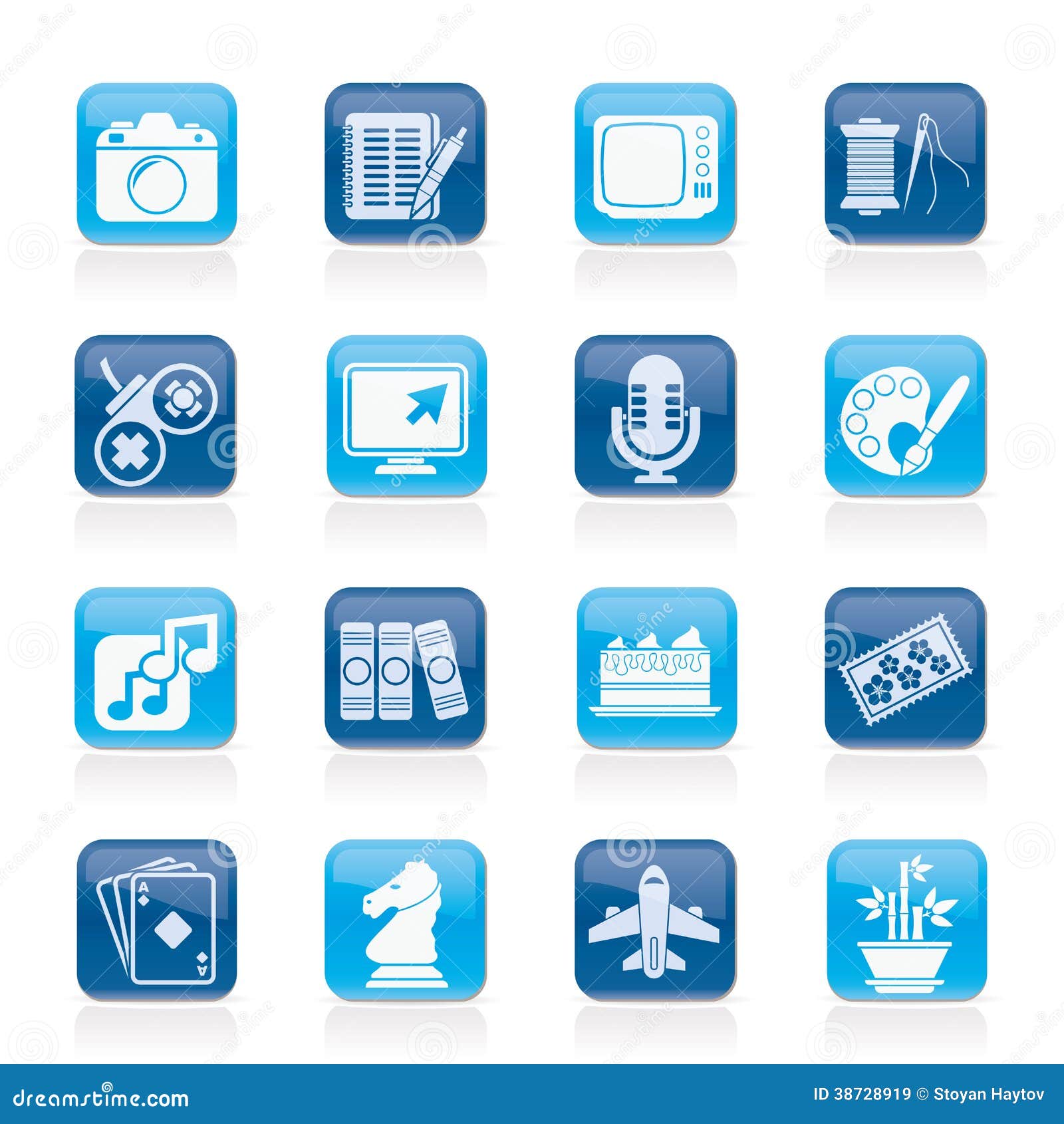 Aficiones E Iconos Del Ocio Stock de ilustración - Ilustración de ...