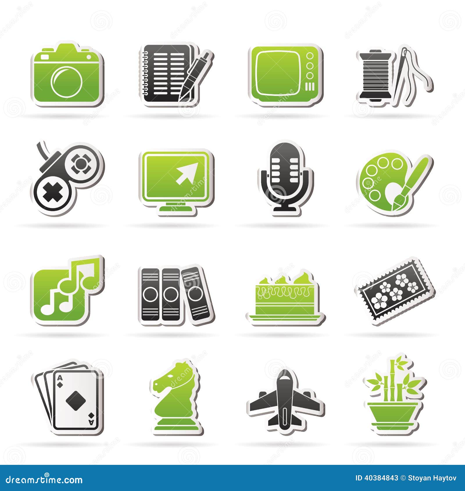 Aficiones E Iconos Del Ocio Ilustración del Vector - Ilustración de ...