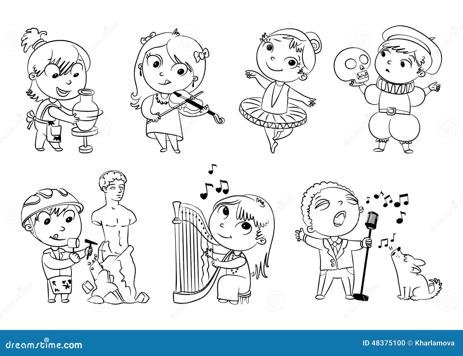 Aficiones e intereses ilustración del vector. Ilustración de escuela ...