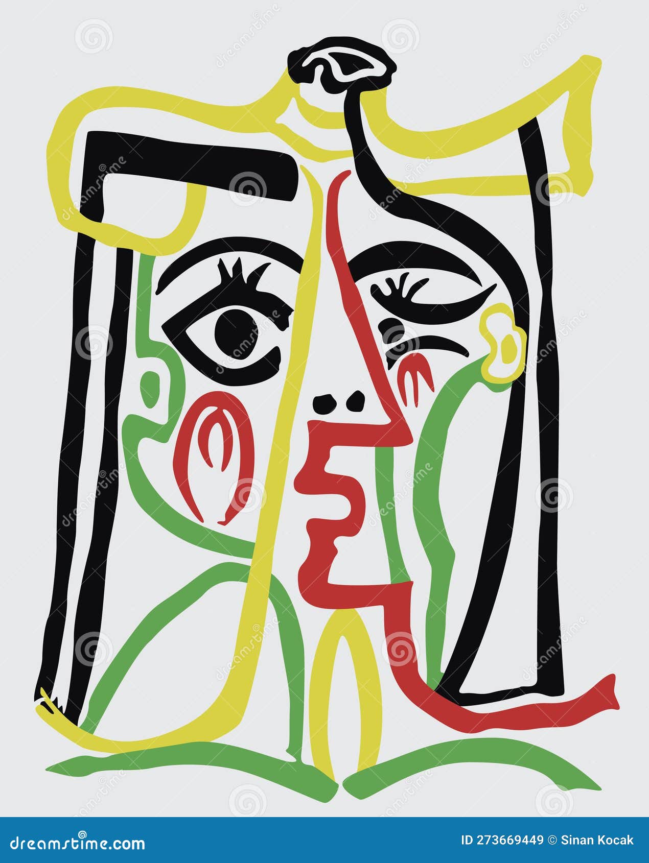 Abstract Illustration Zodiac Sign Horoscope Symbol Virgo Face of Man ...