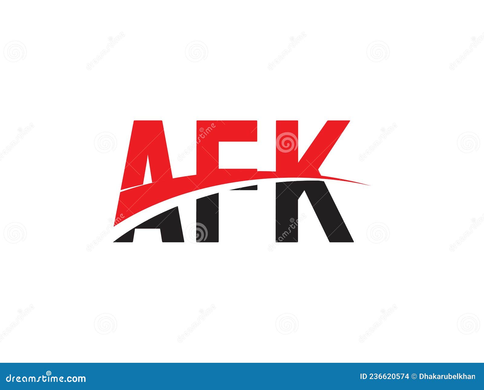 AFK Letter Initial Logo Design Vector Illustration Stock Vector ...