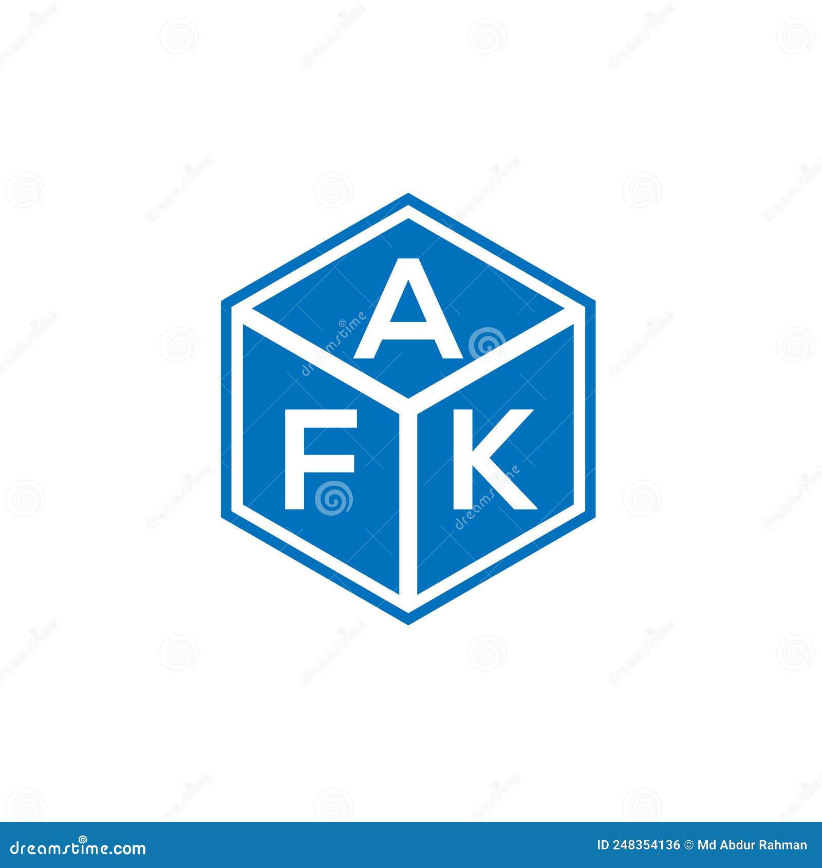 AFK Letter Logo Design on Black Background. AFK Creative Initials ...
