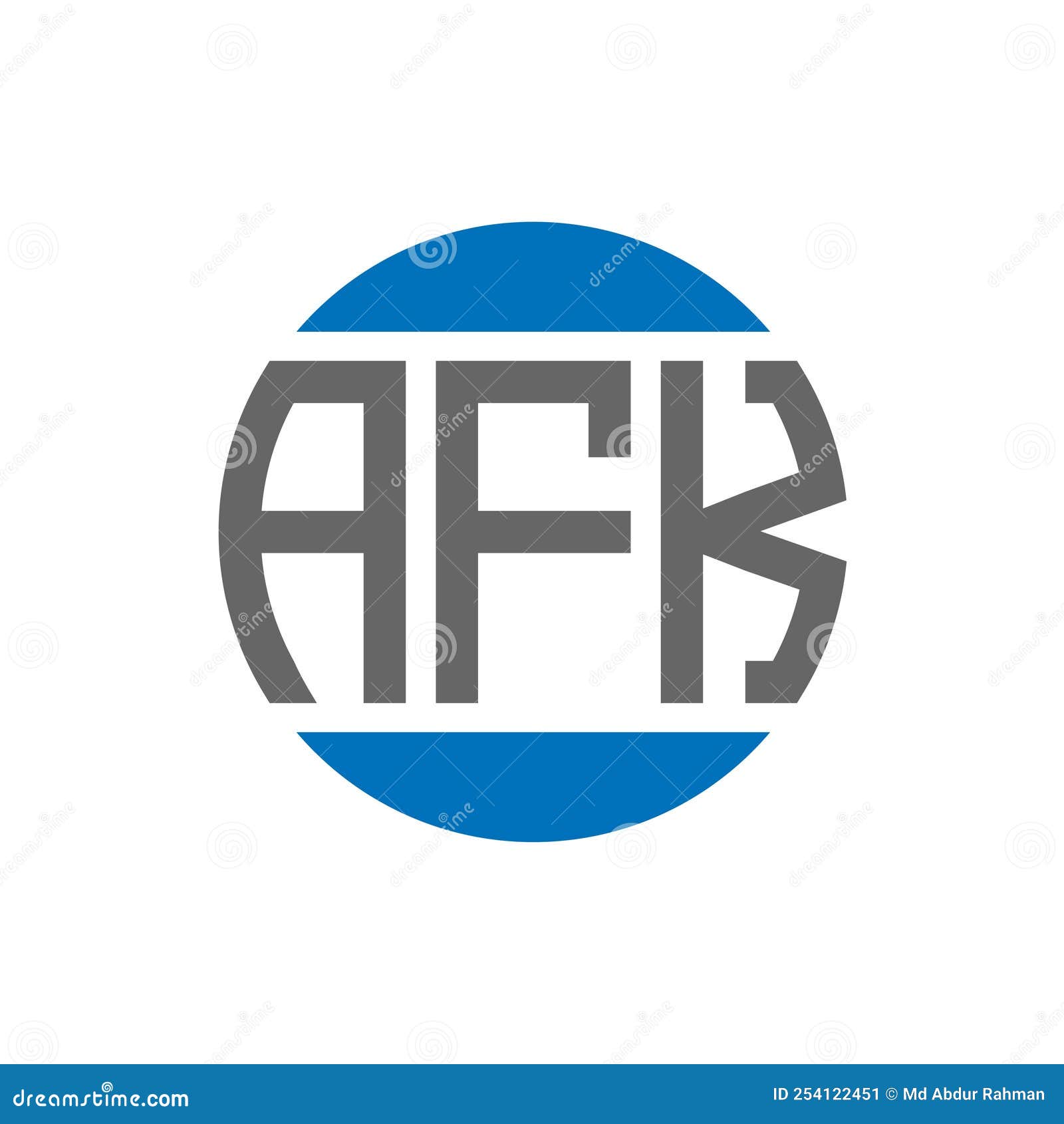 AFK Letter Logo Design on White Background. AFK Creative Initials ...