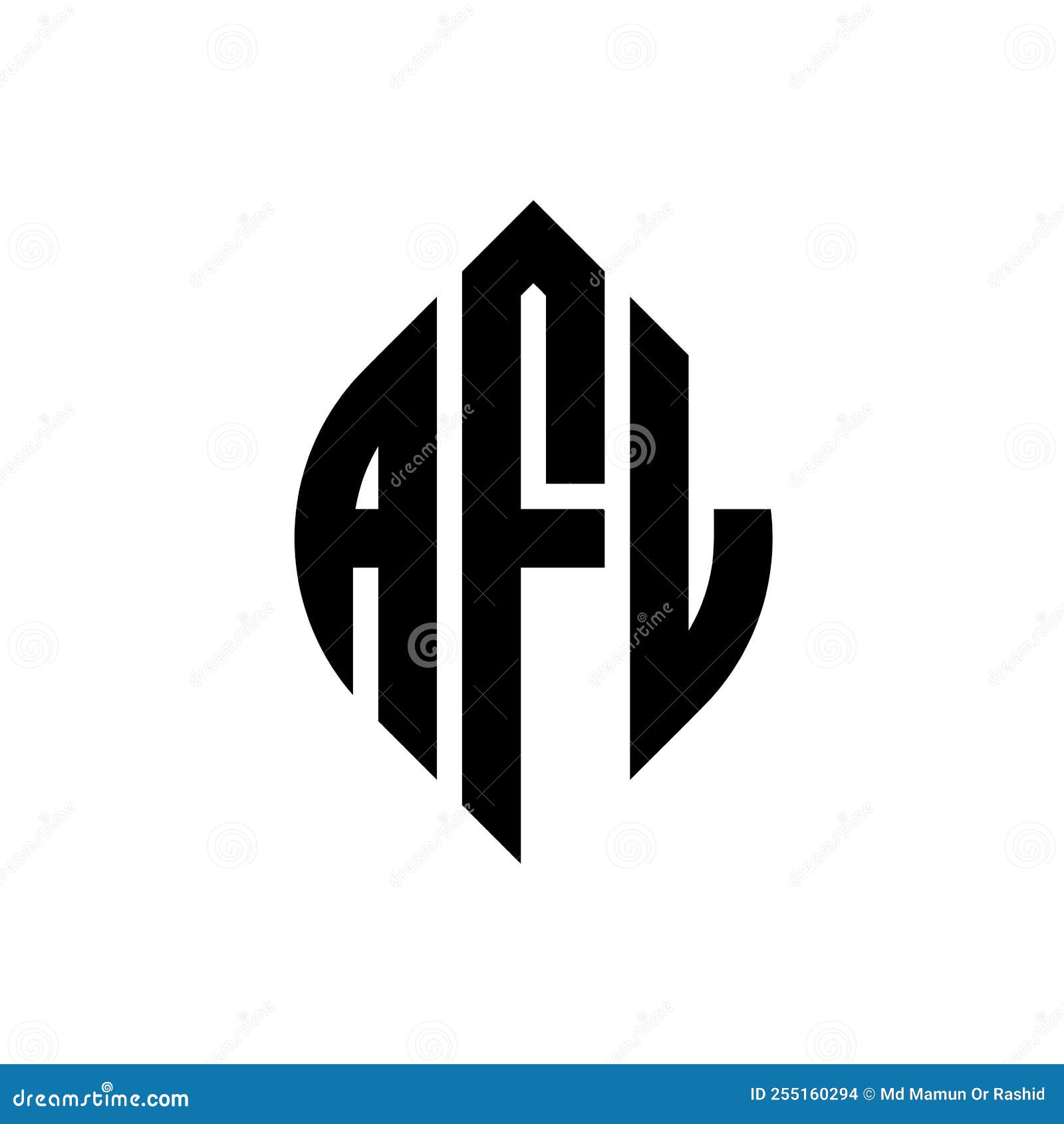AFL Circle Letter Logo Design with Circle and Ellipse Shape. AFL ...
