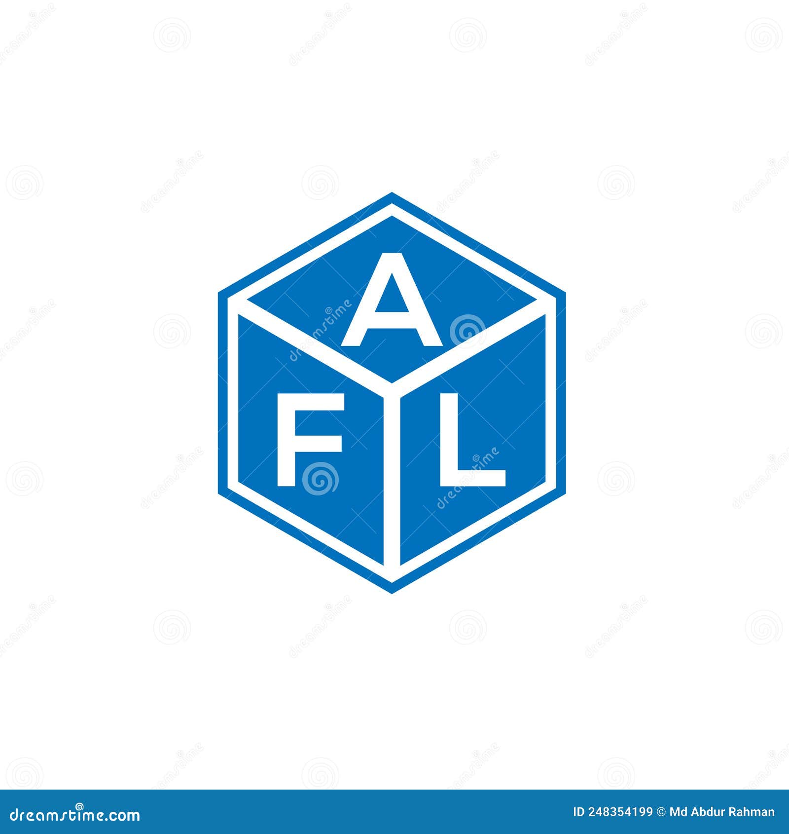 AFL Letter Logo Design on Black Background. AFL Creative Initials ...