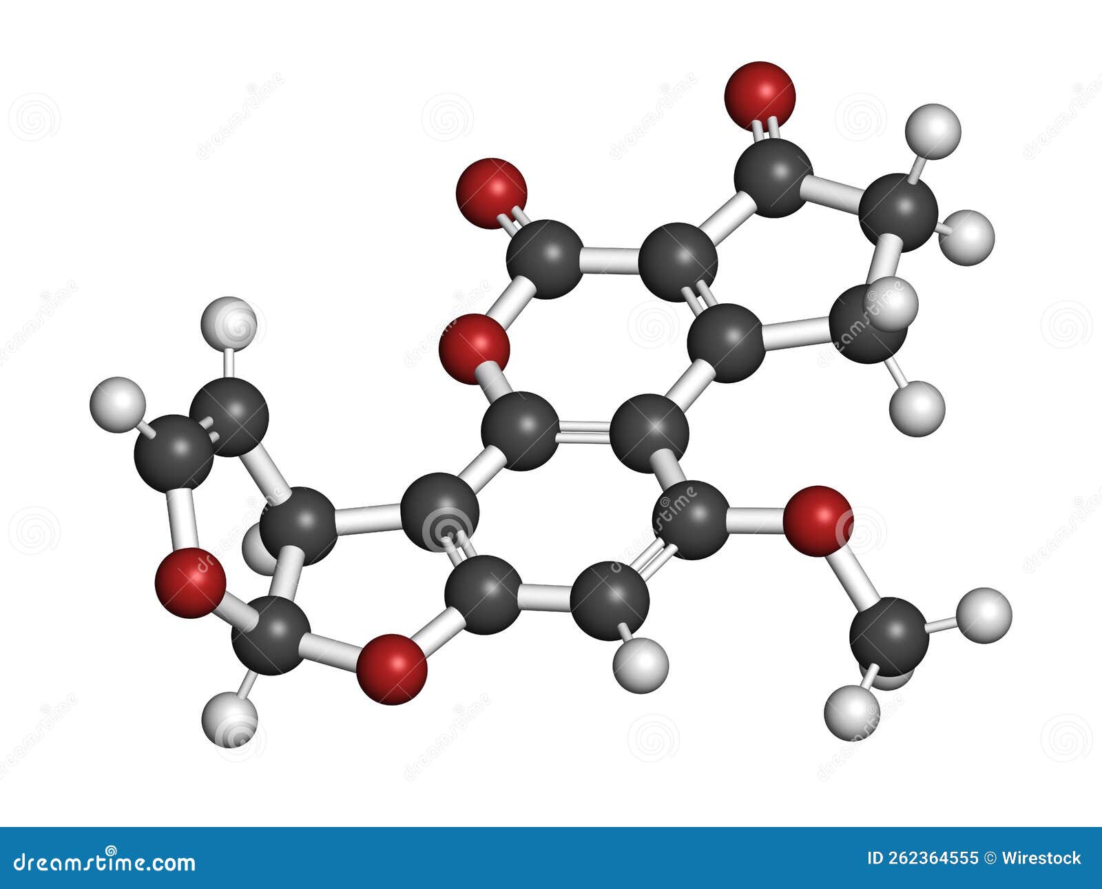 Aflatoxin B1 Mold Carcinogenic Molecule. 3D Rendering Stock ...