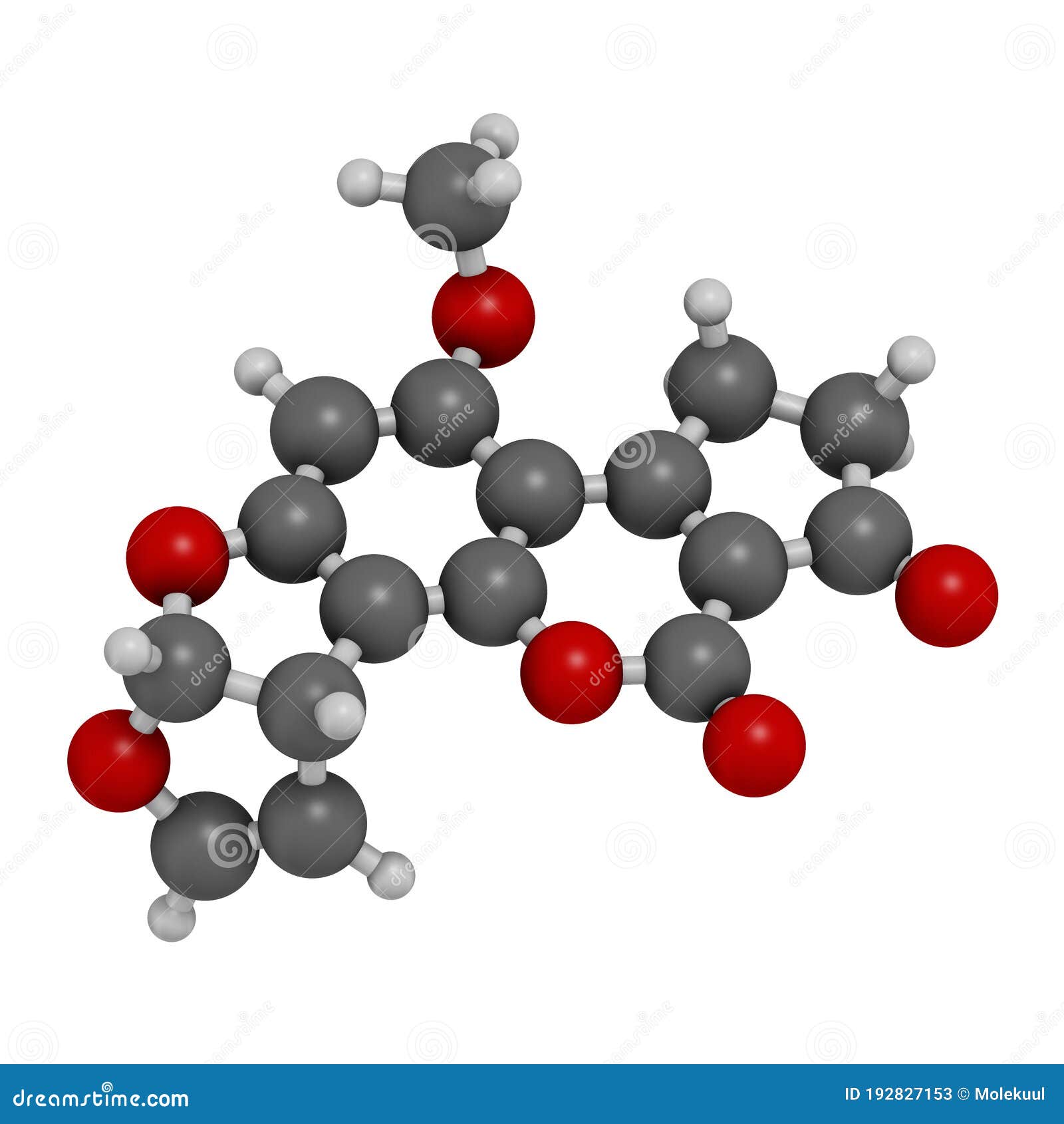 Aflatoxin B1 Mold Carcinogenic Molecule. 3D Rendering Stock Image ...