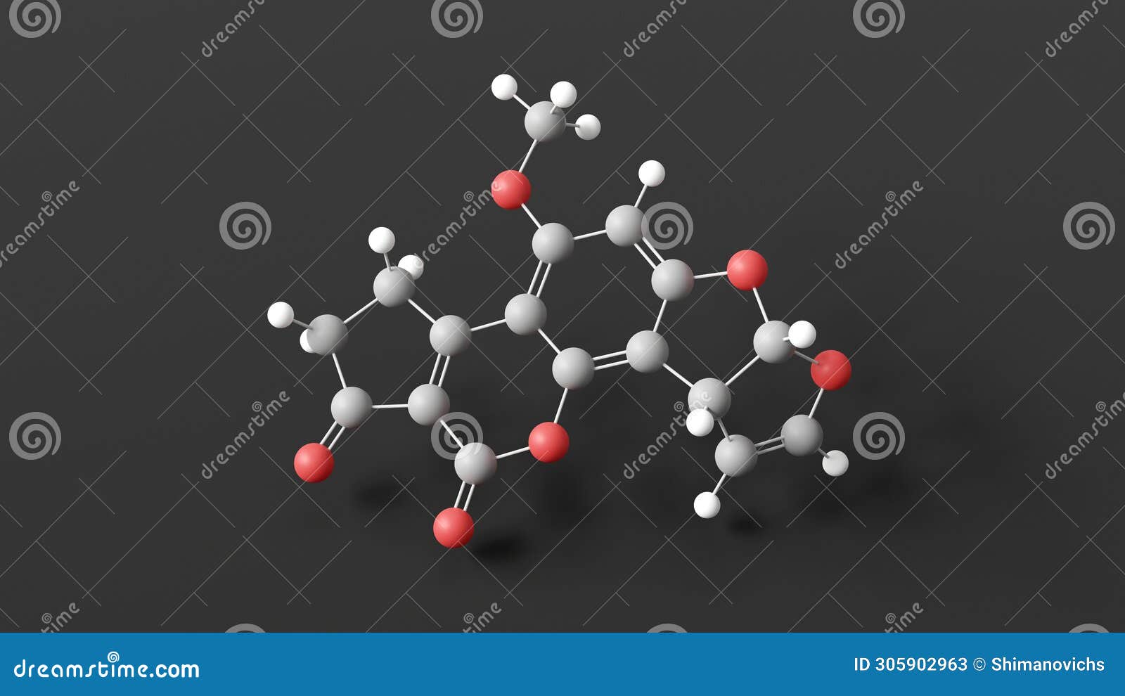 Aflatoxin B1 Molecular Structure, Aflatoxin, Ball and Stick 3d Model ...
