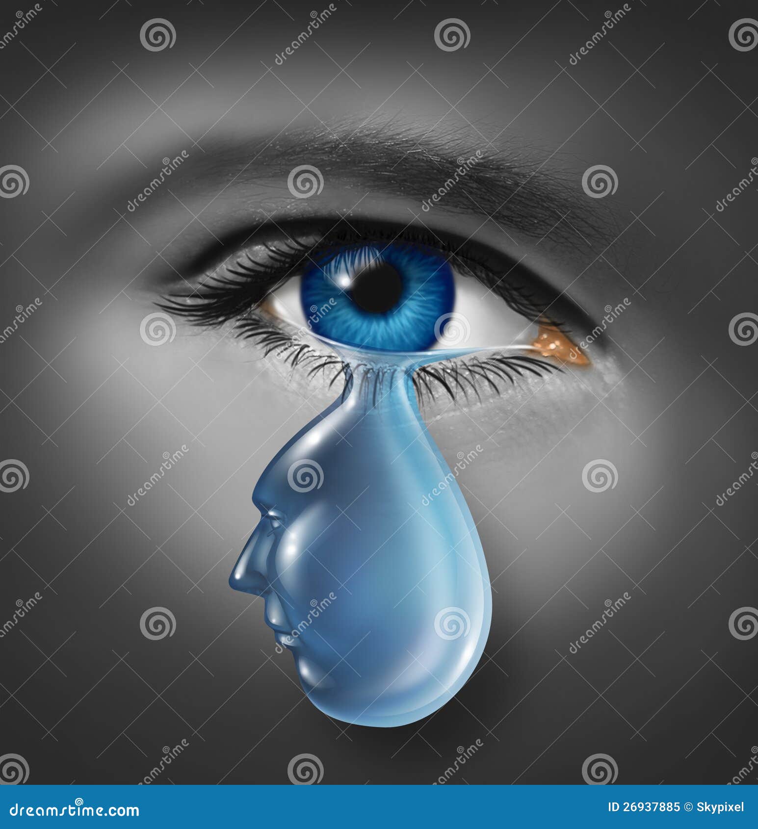 Afligir-se ilustração stock. Ilustração de gota, amou - 26937885