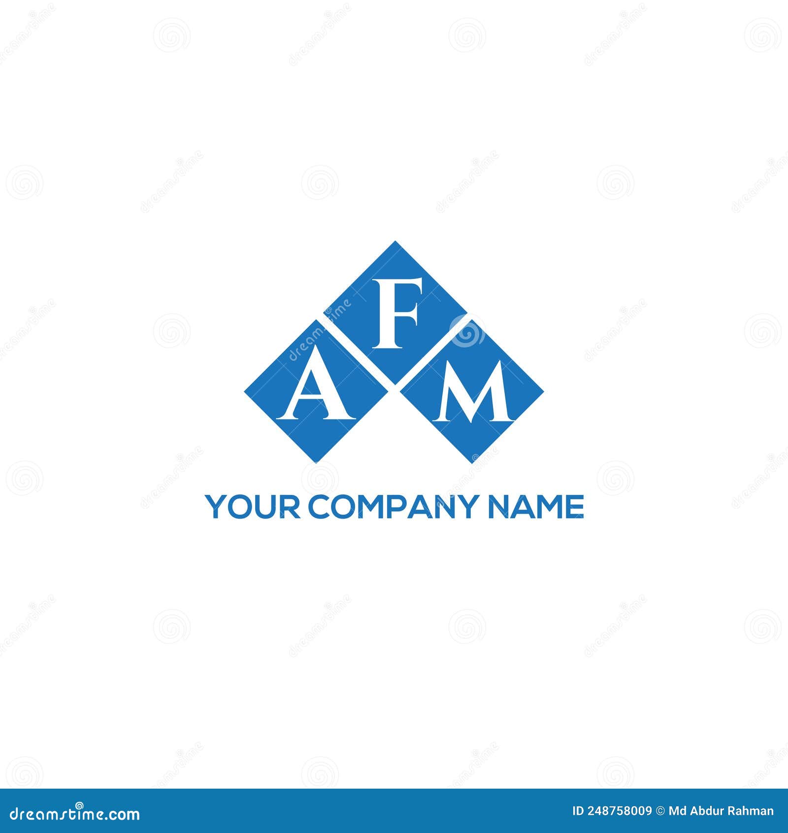 AFM Letter Logo Design on BLACK Background. AFM Creative Initials ...