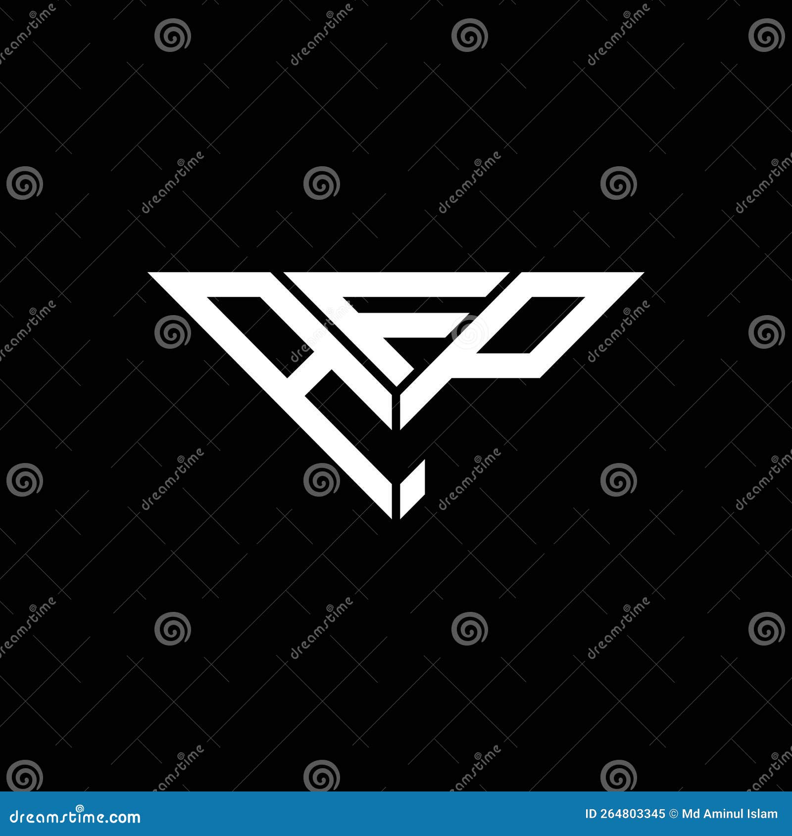 AFP Letter Logo Creative Design with Vector Graphic, Stock Vector ...