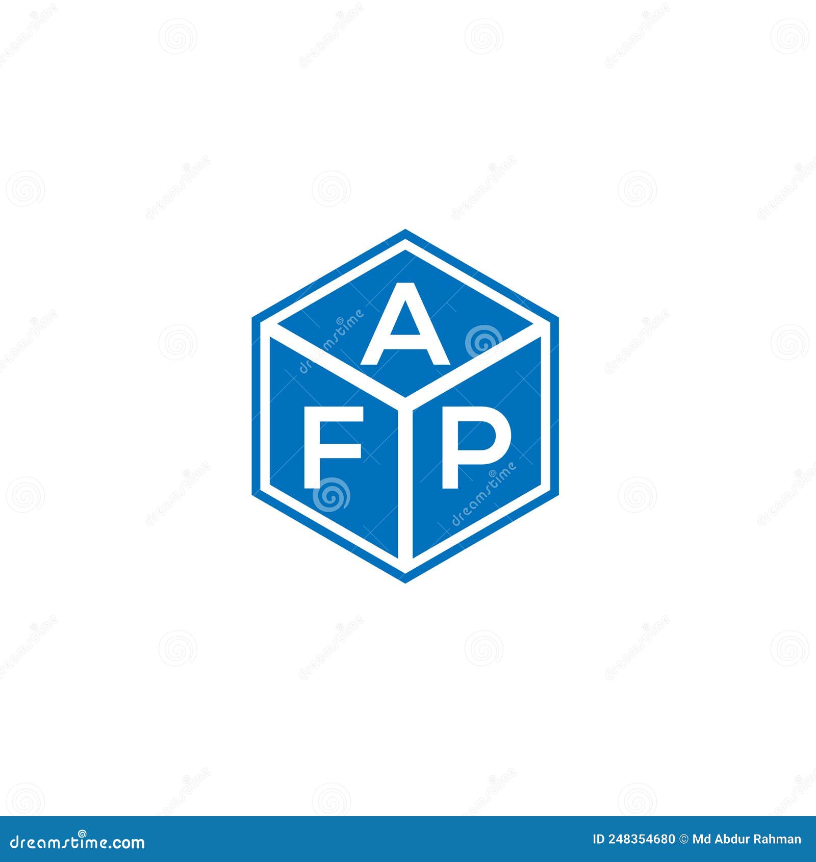 AFP Letter Logo Design on Black Background. AFP Creative Initials ...
