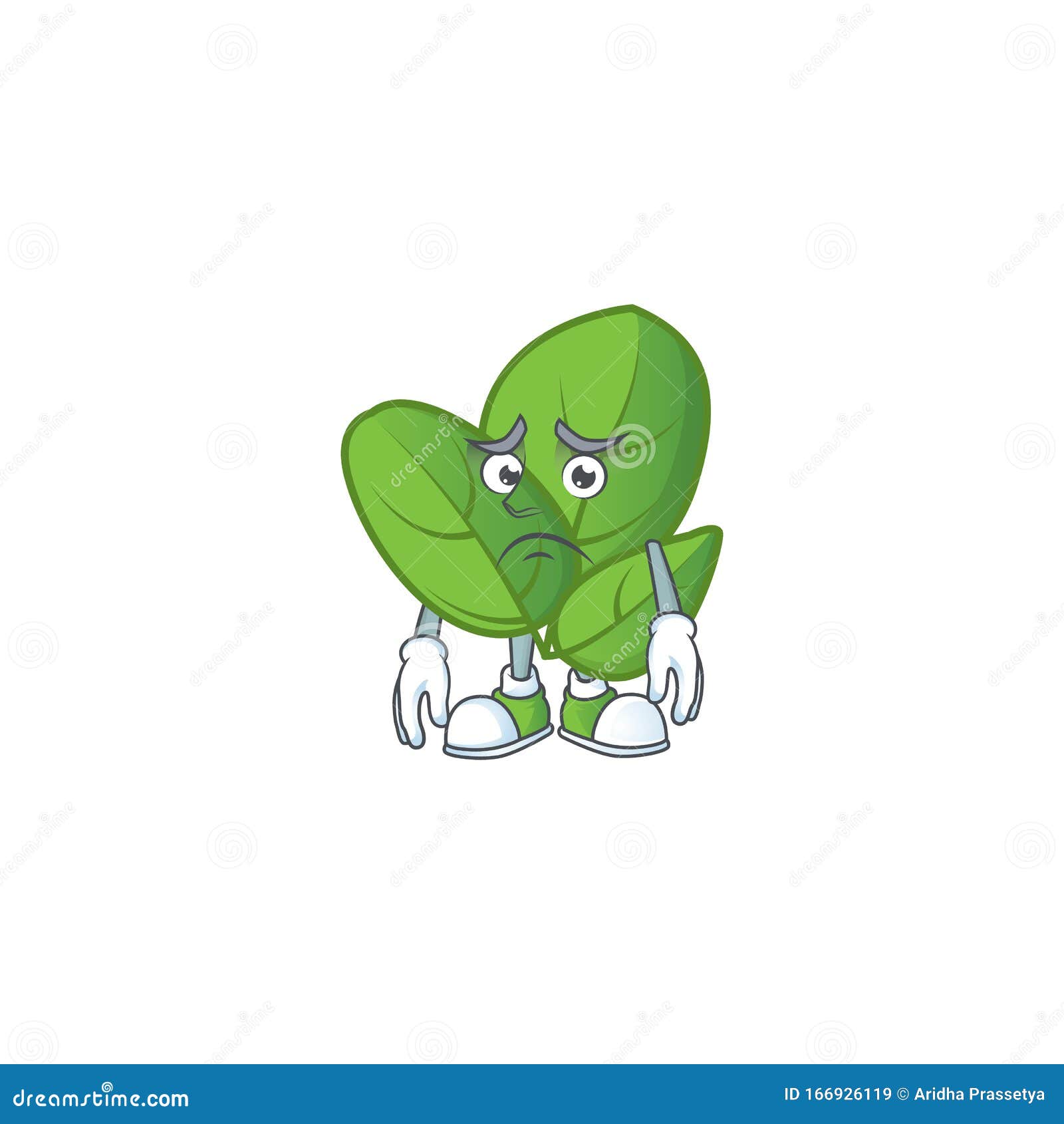 Afraid Basil Cartoon Character Mascot Design Style Stock Vector ...