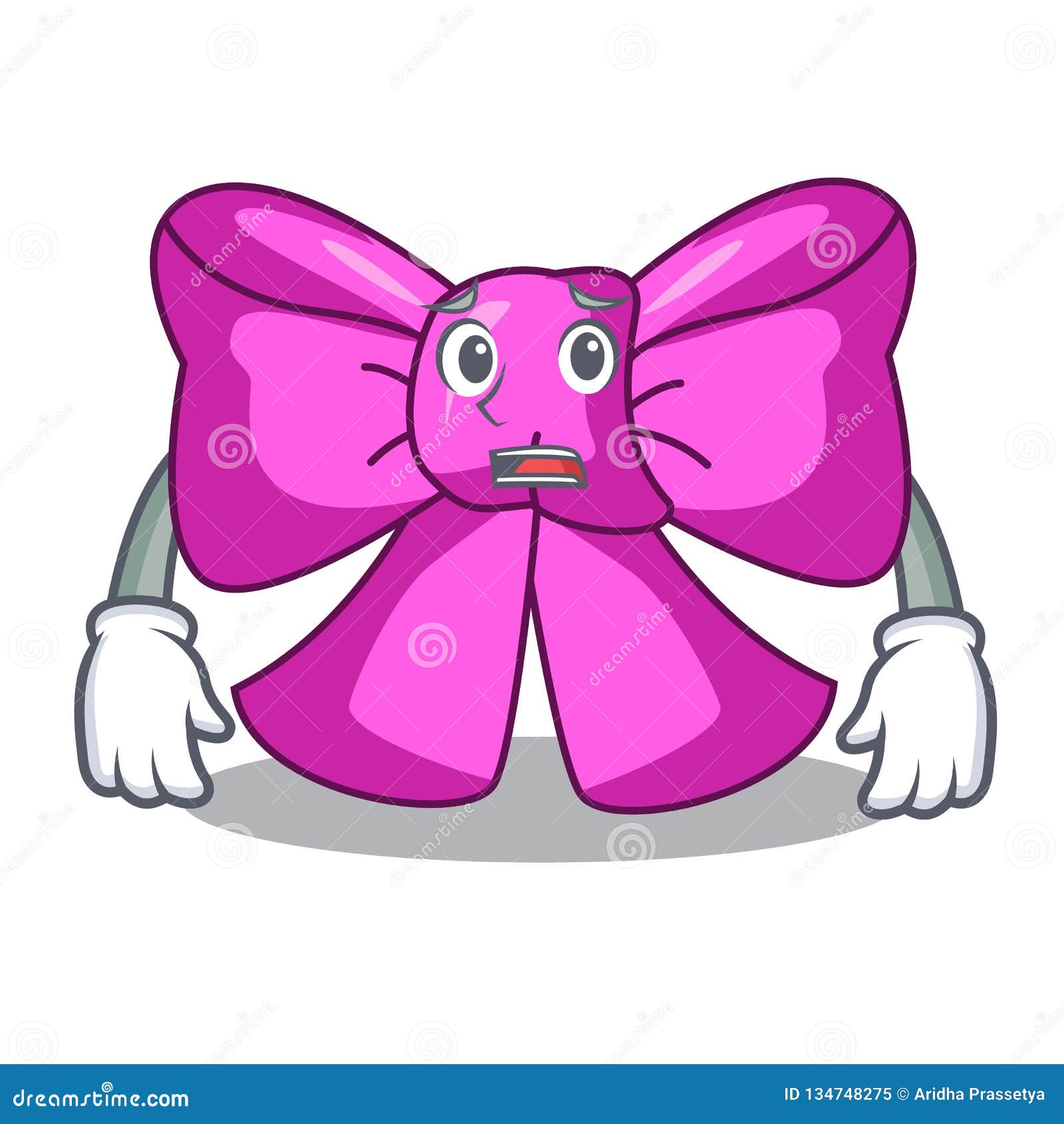 Afraid Bow Tie in Character Design Trendy Stock Vector - Illustration ...