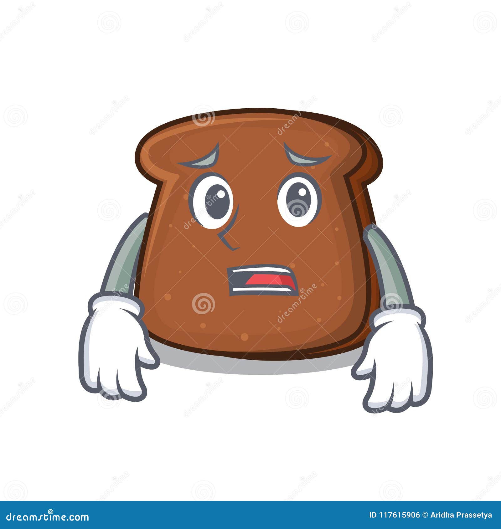 Scared Bread Cartoon Stock Illustration | CartoonDealer.com #49614565