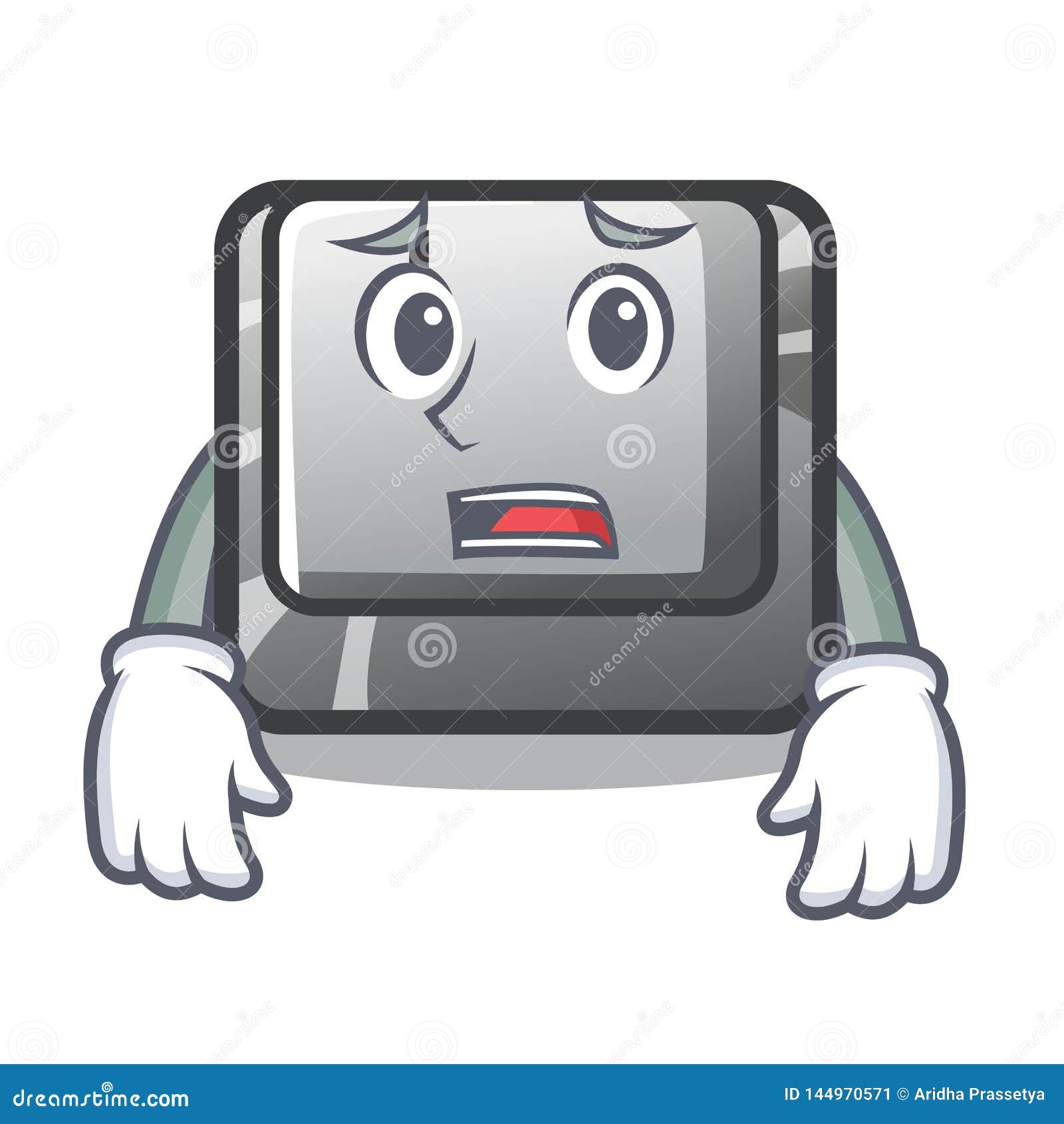 Afraid Button I in the Cartoon Game Stock Vector - Illustration of ...