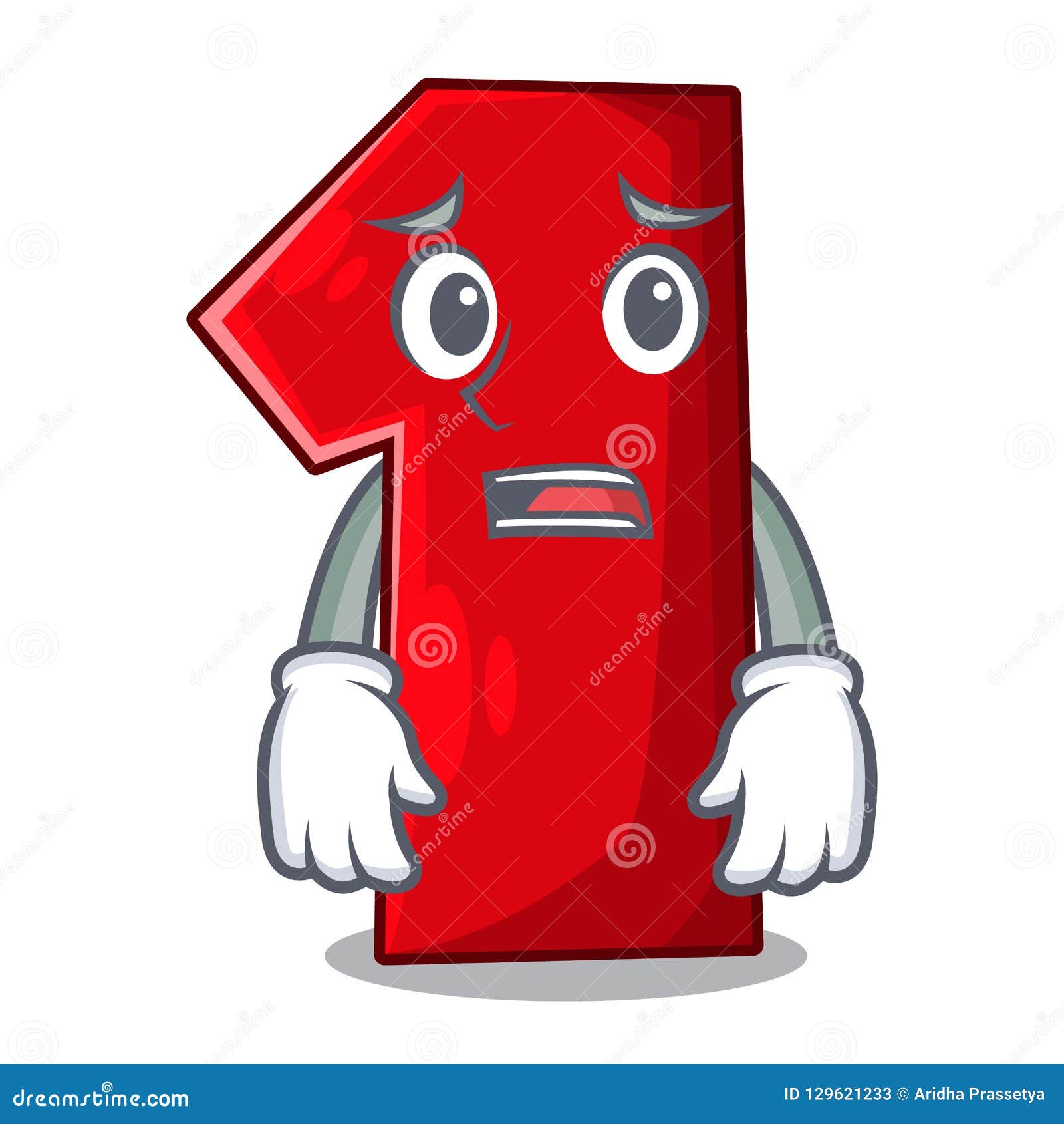 Afraid Cartoon the Number One for Champion Stock Vector - Illustration ...