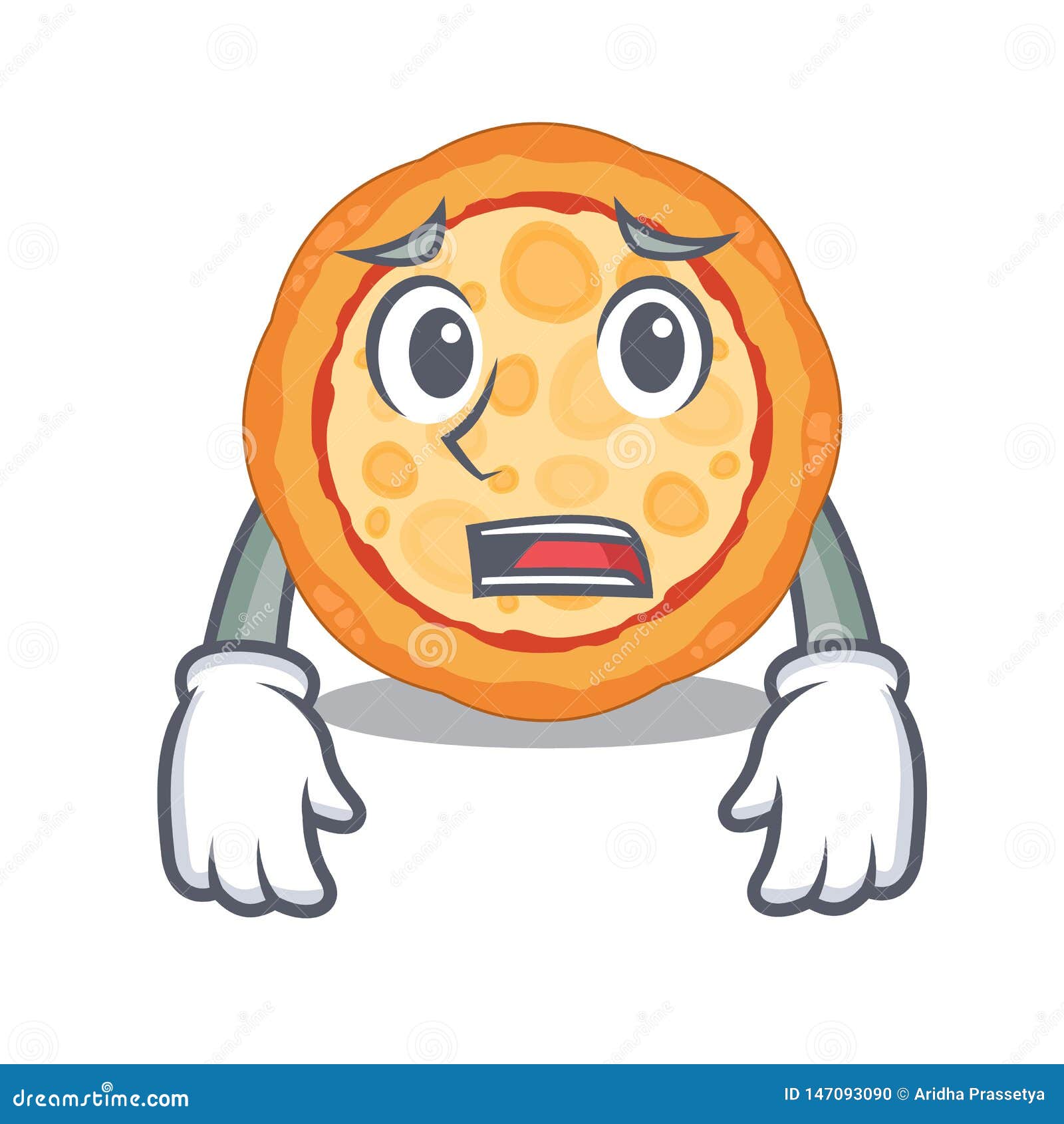 Scared Pizza Cartoon Stock Illustration | CartoonDealer.com #43528807