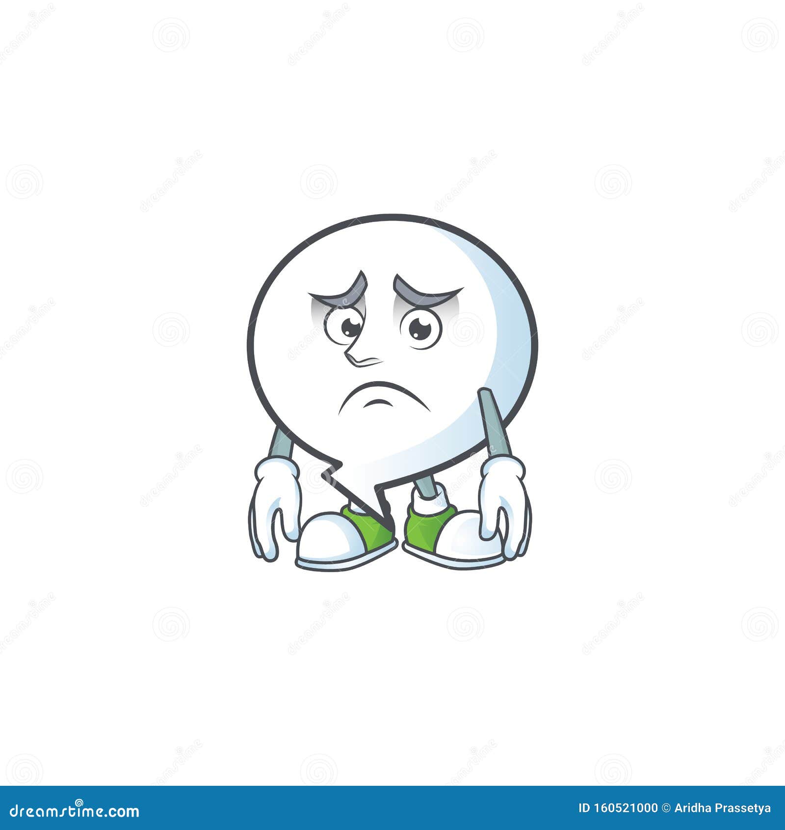 Afraid Circle Bubble Isolated on White Background. Stock Vector ...