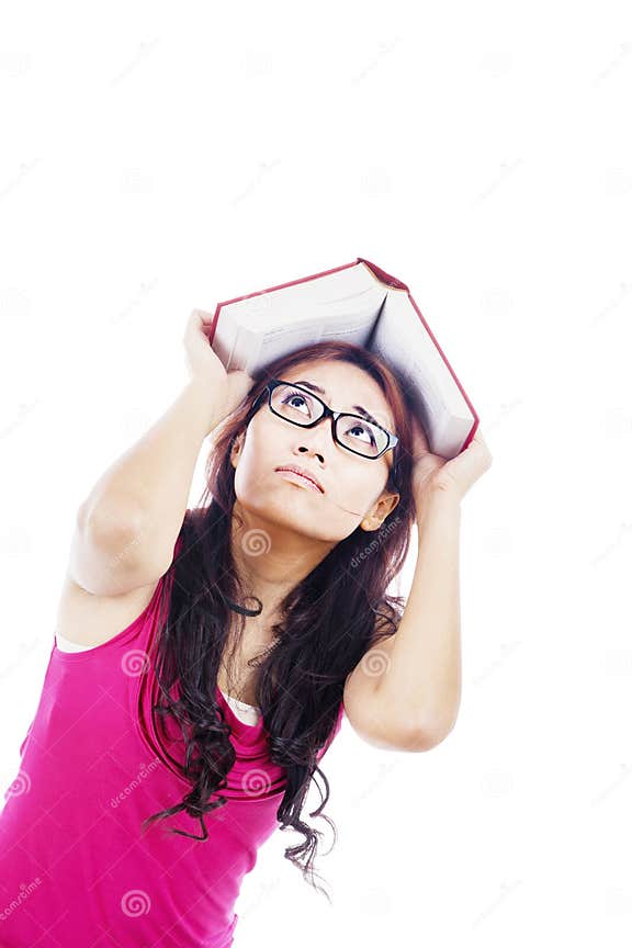 Afraid college student stock photo. Image of fear, japanese - 25804728