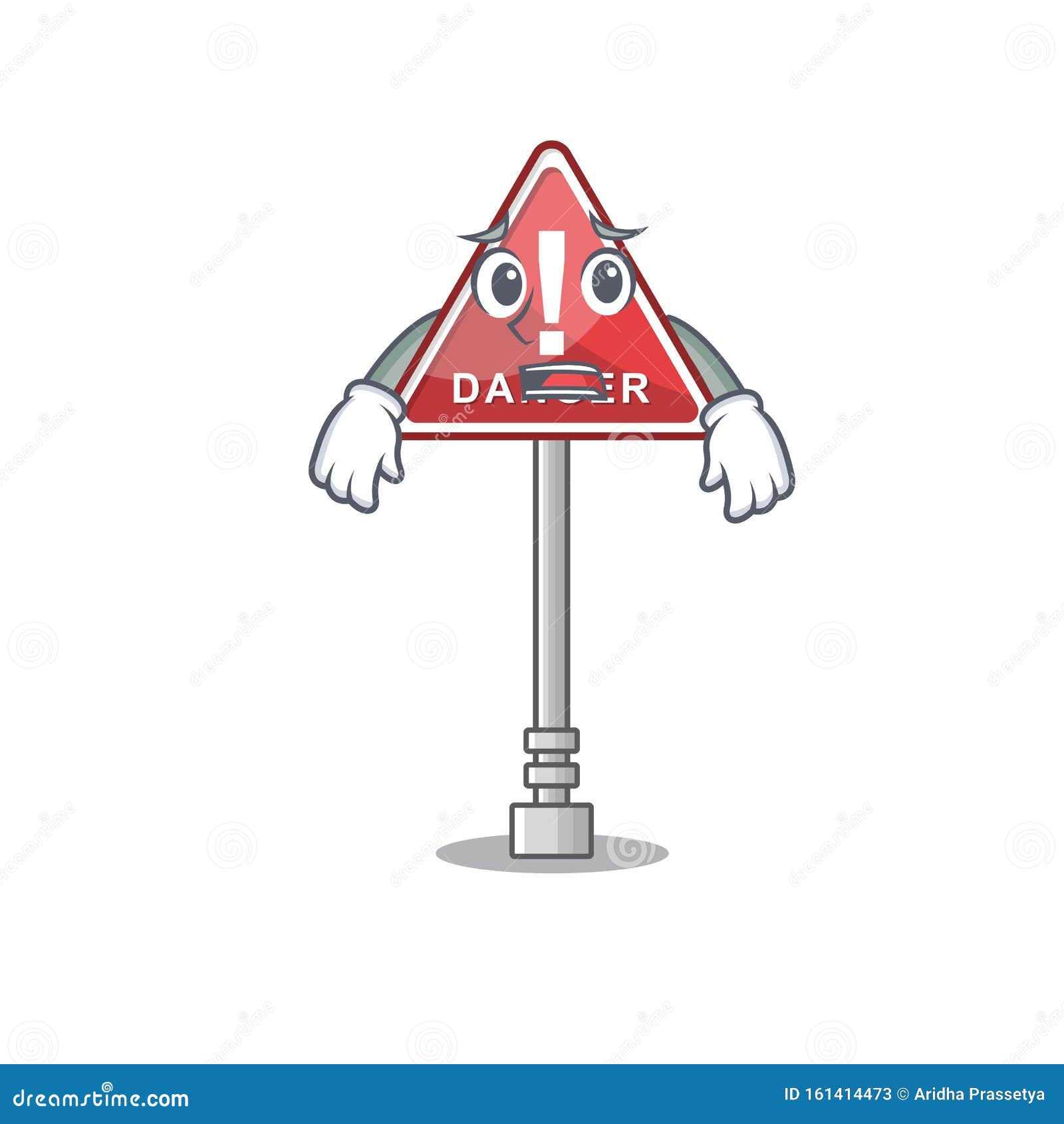 Afraid Danger Character in the Mascot Shape Stock Vector - Illustration ...