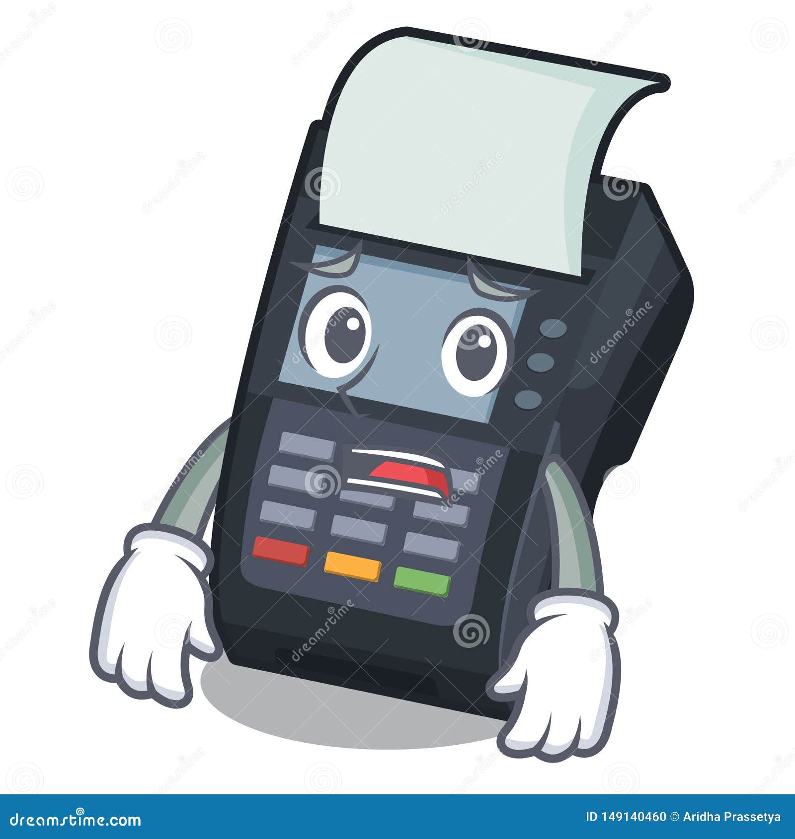 Afraid EDC Machine in the Cartoon Shape Stock Vector - Illustration of ...