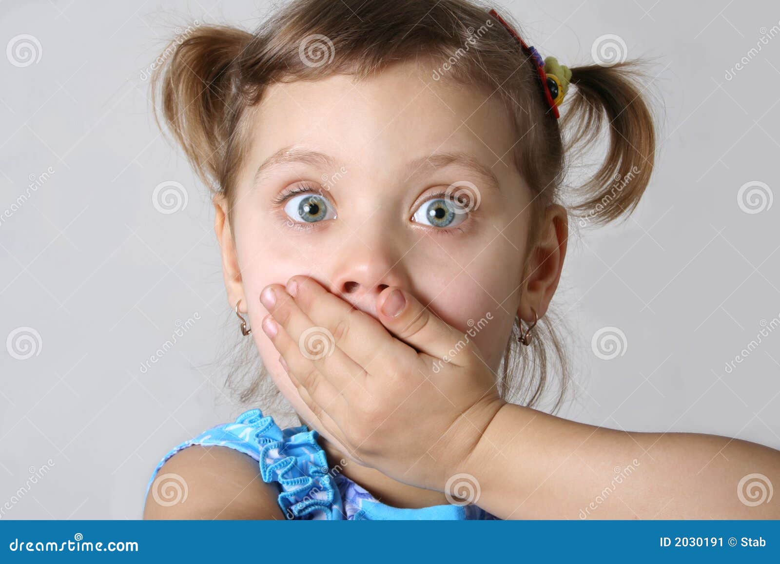 Afraid girl stock image. Image of fear, hair, portrait - 2030191