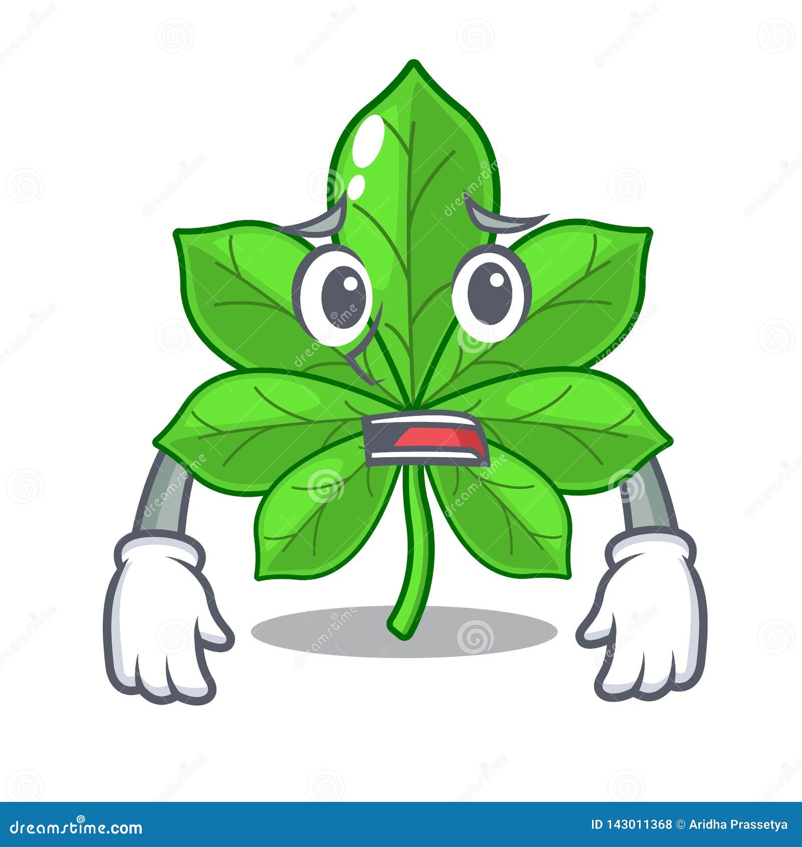 Afraid Horse Chestnuts in the Mascot Stem Stock Vector - Illustration ...